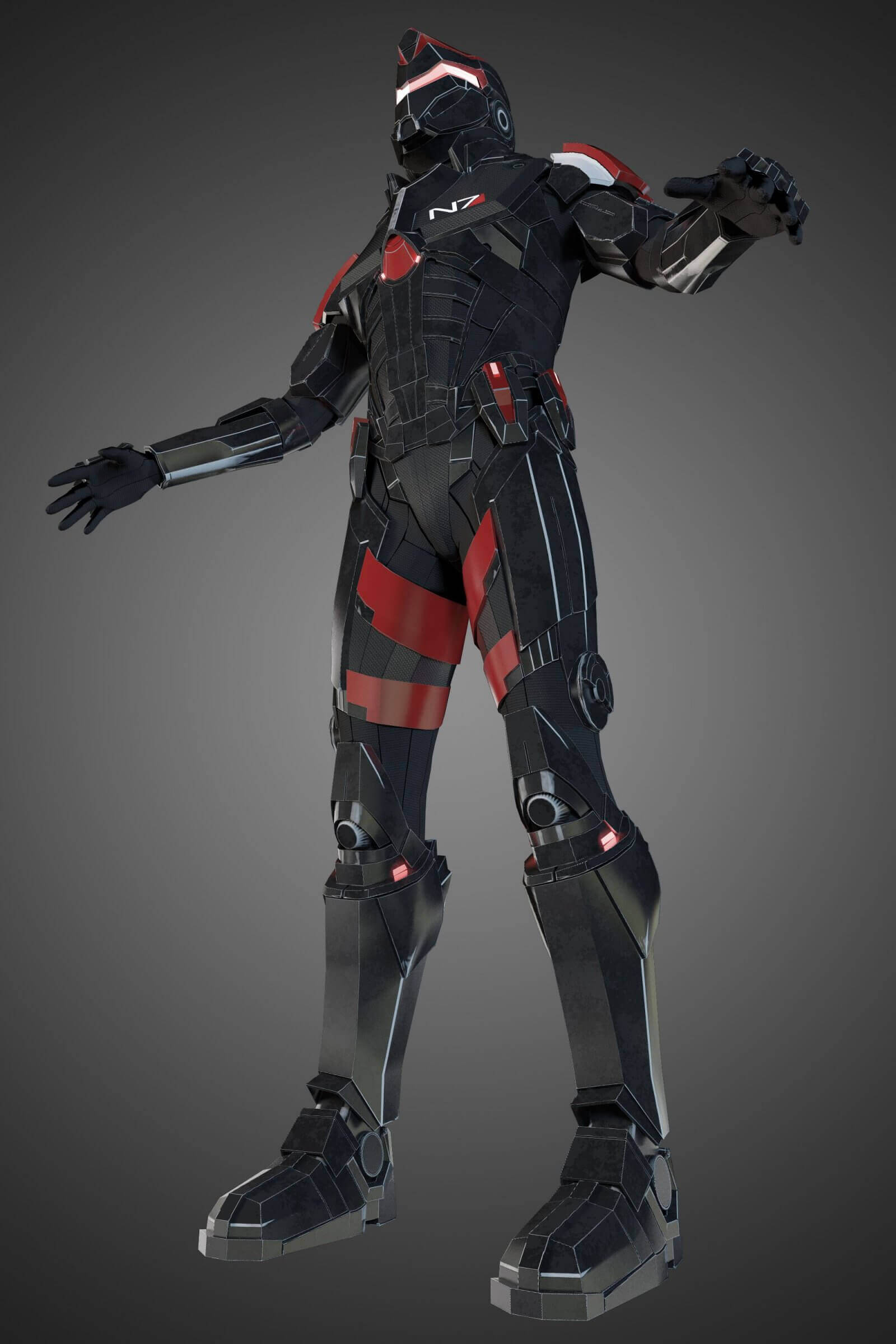Futuristic Sci-Fi Soldier 3D Model by zifir3d
