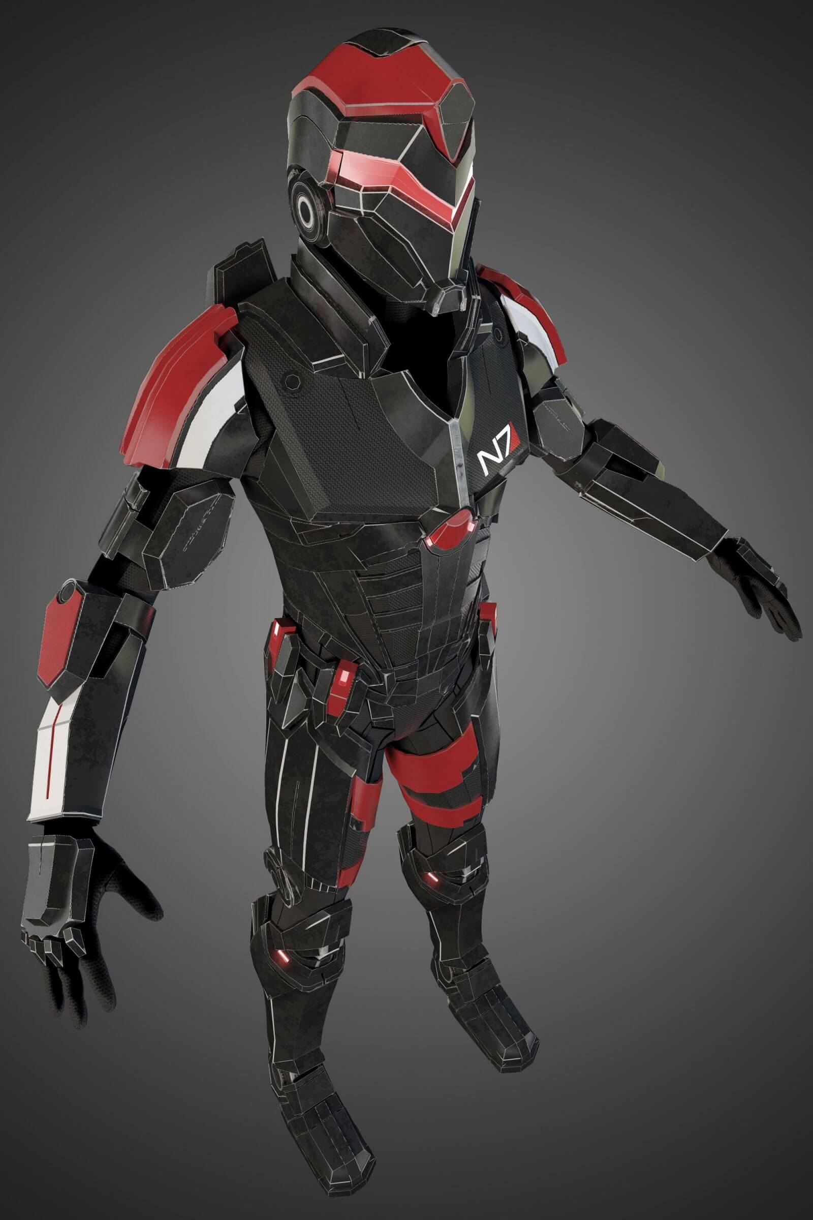 Futuristic Sci-Fi Soldier 3D Model by zifir3d