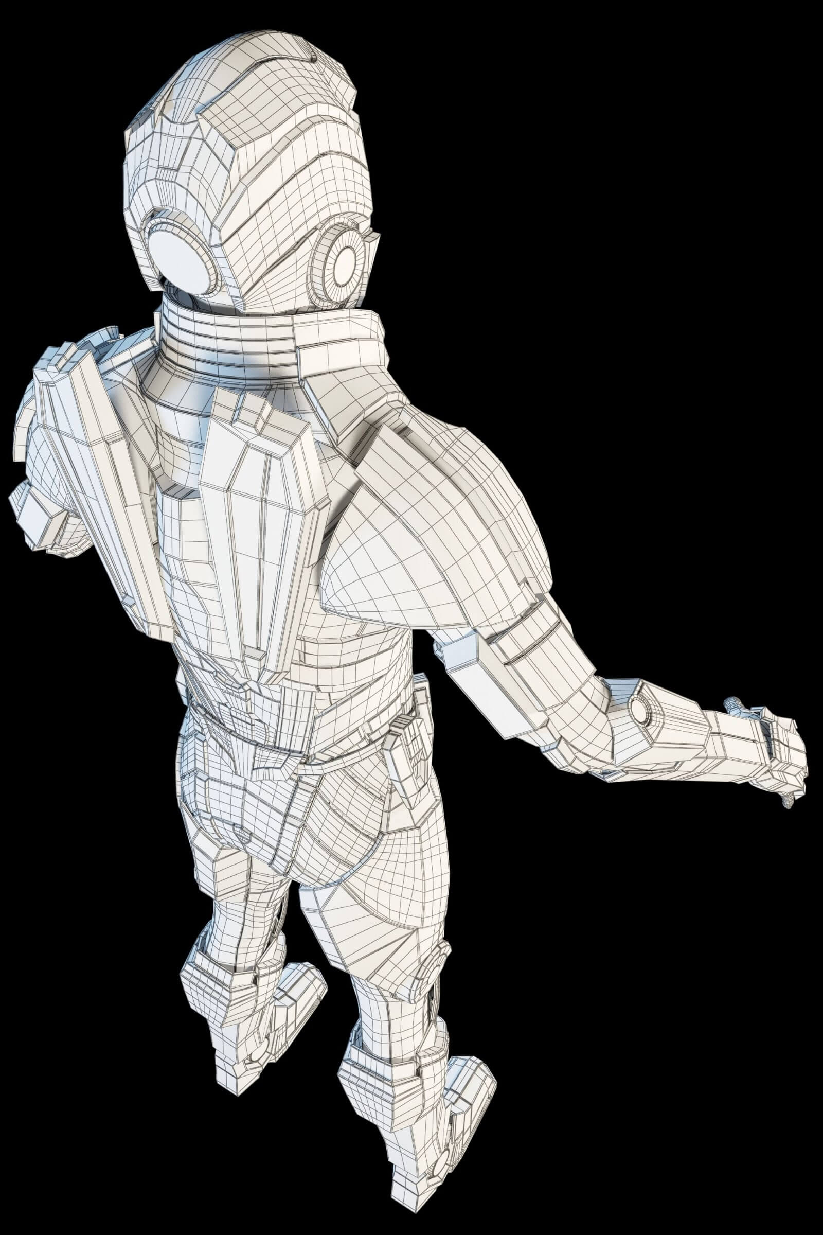 Futuristic Sci-Fi Soldier 3D Model by zifir3d