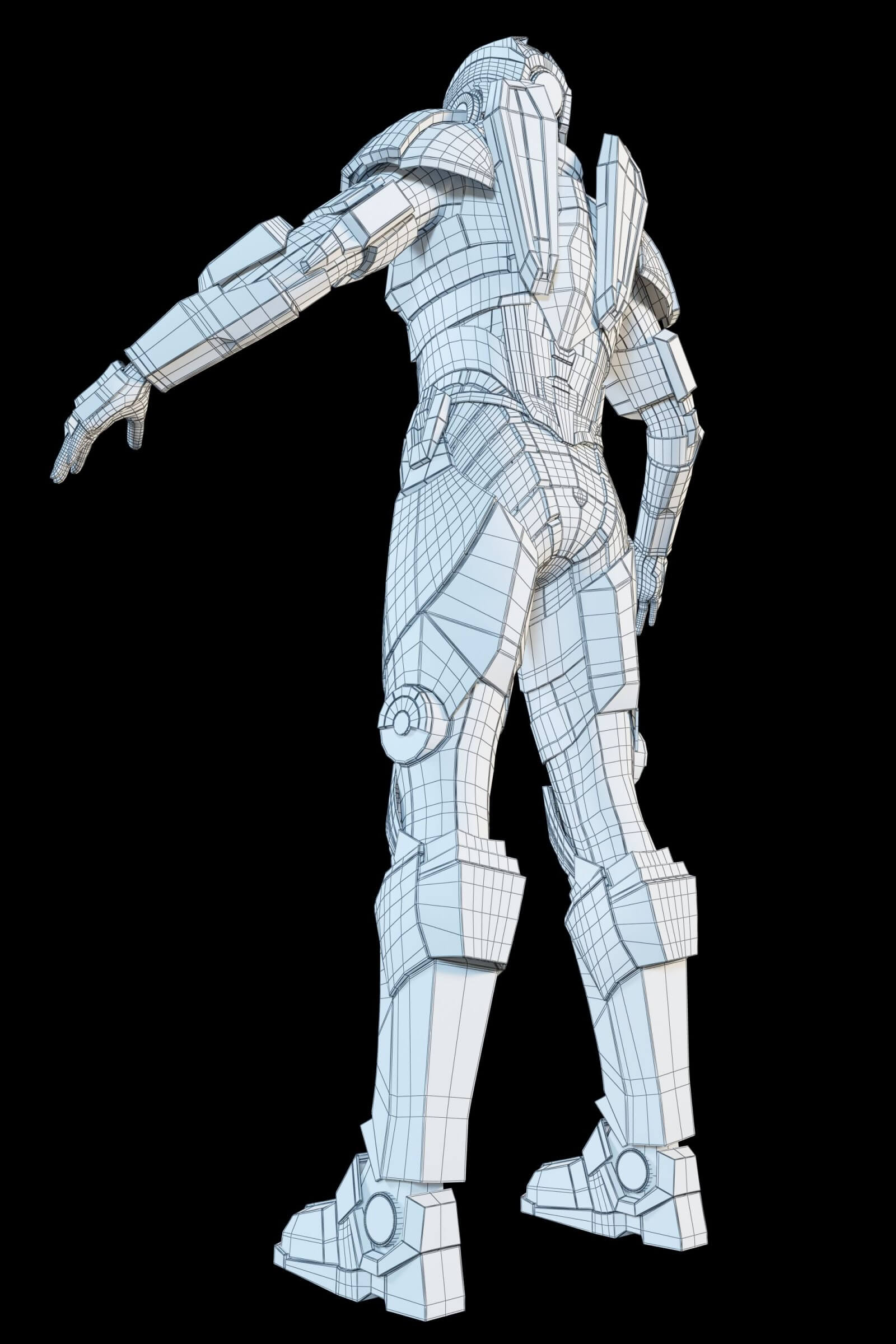 Futuristic Sci-Fi Soldier 3D Model by zifir3d