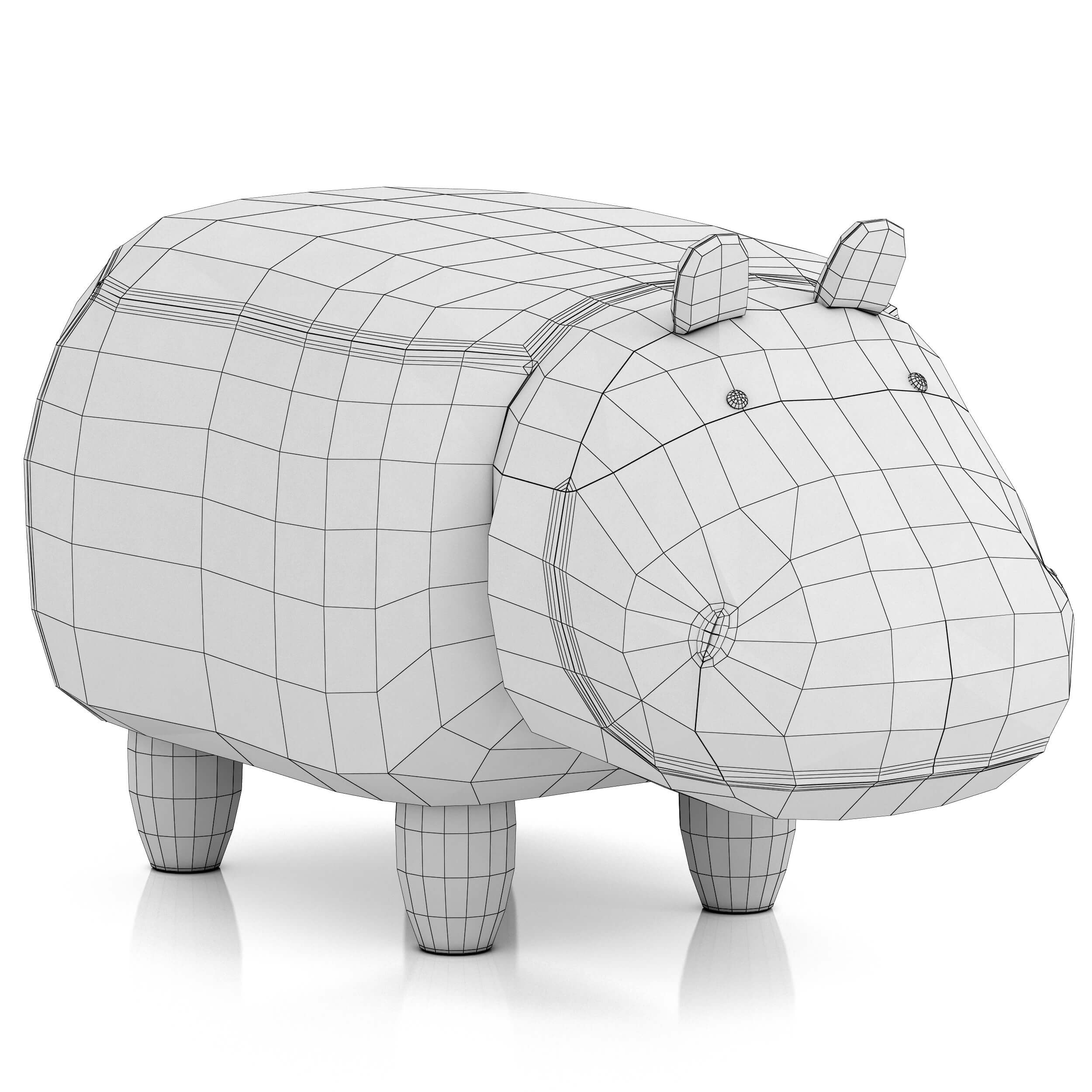 Home Concept Hippo Ottoman - 3D Model by zifir3d