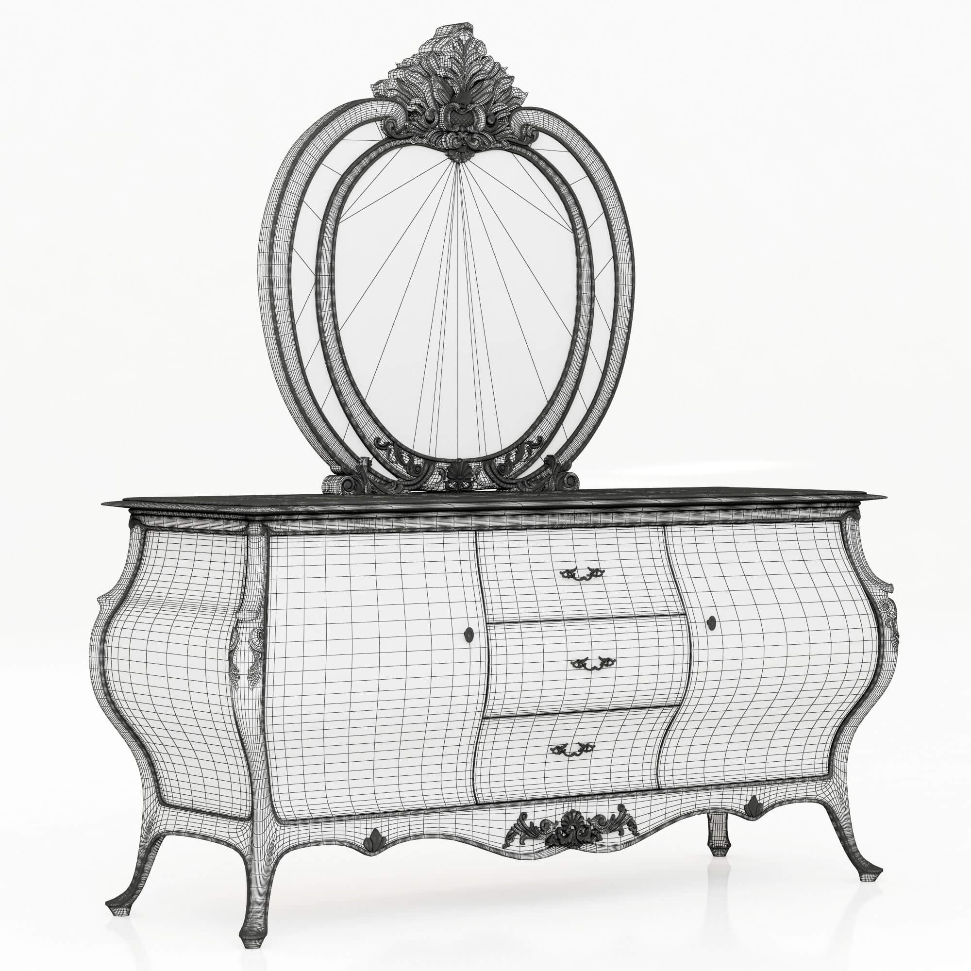Instyle Faberge Dressing Table - 3D Model by zifir3d