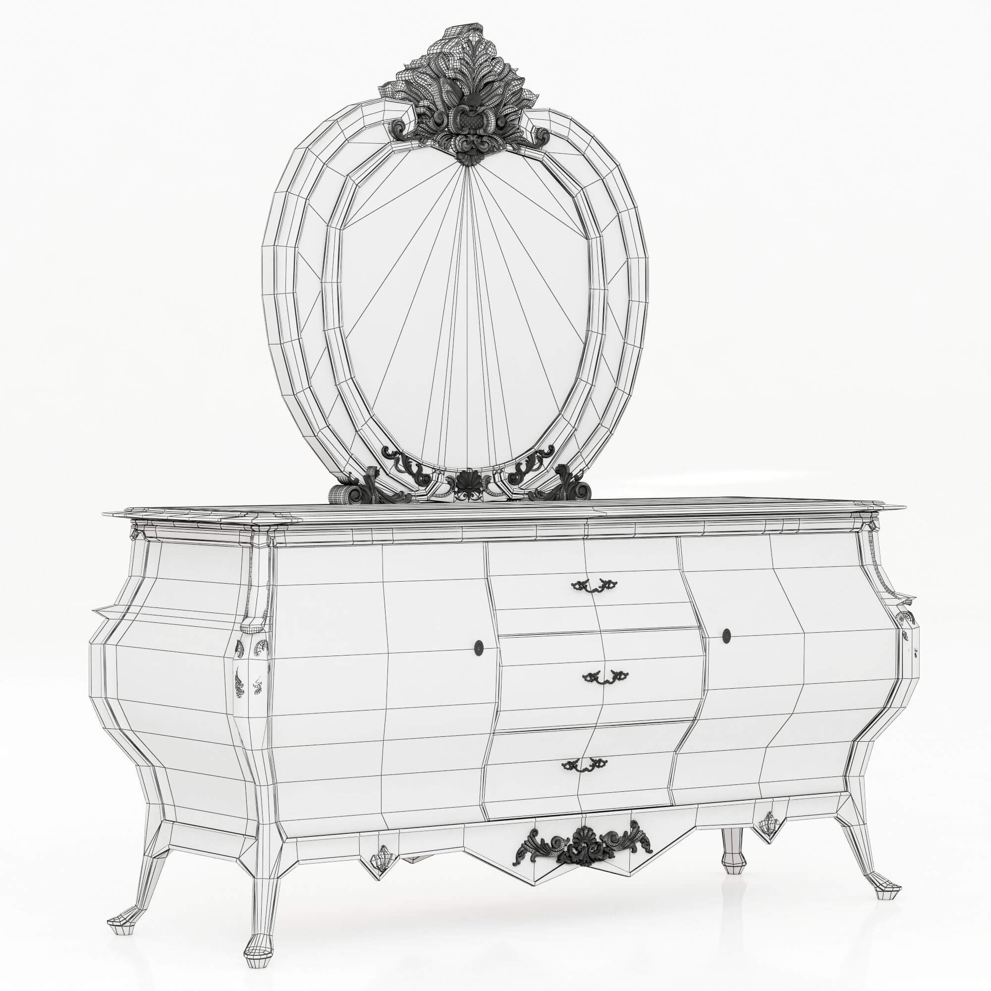 Instyle Faberge Dressing Table - 3D Model by zifir3d