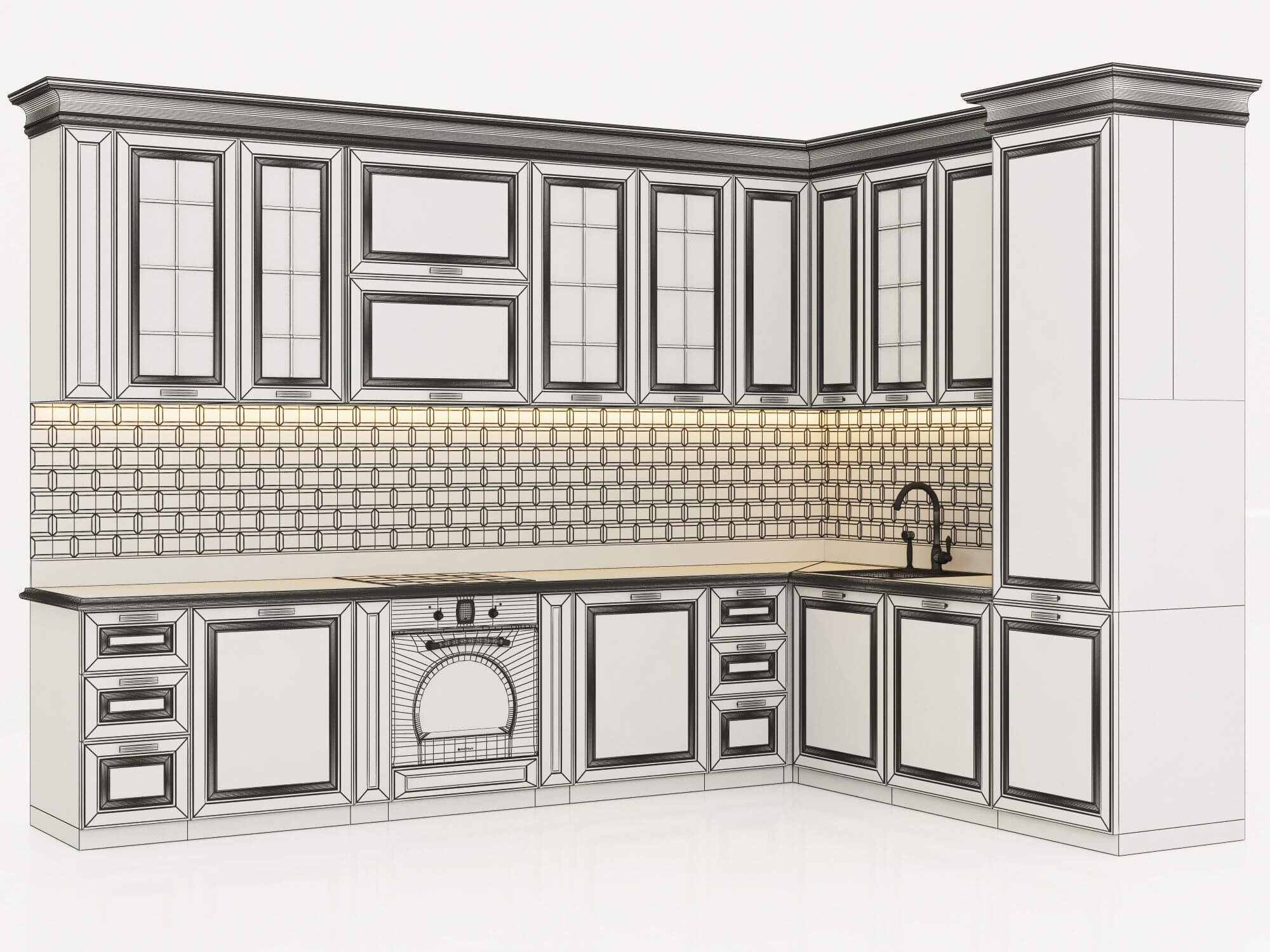 Kitchen Cabinet Set - 3D Model by zifir3d