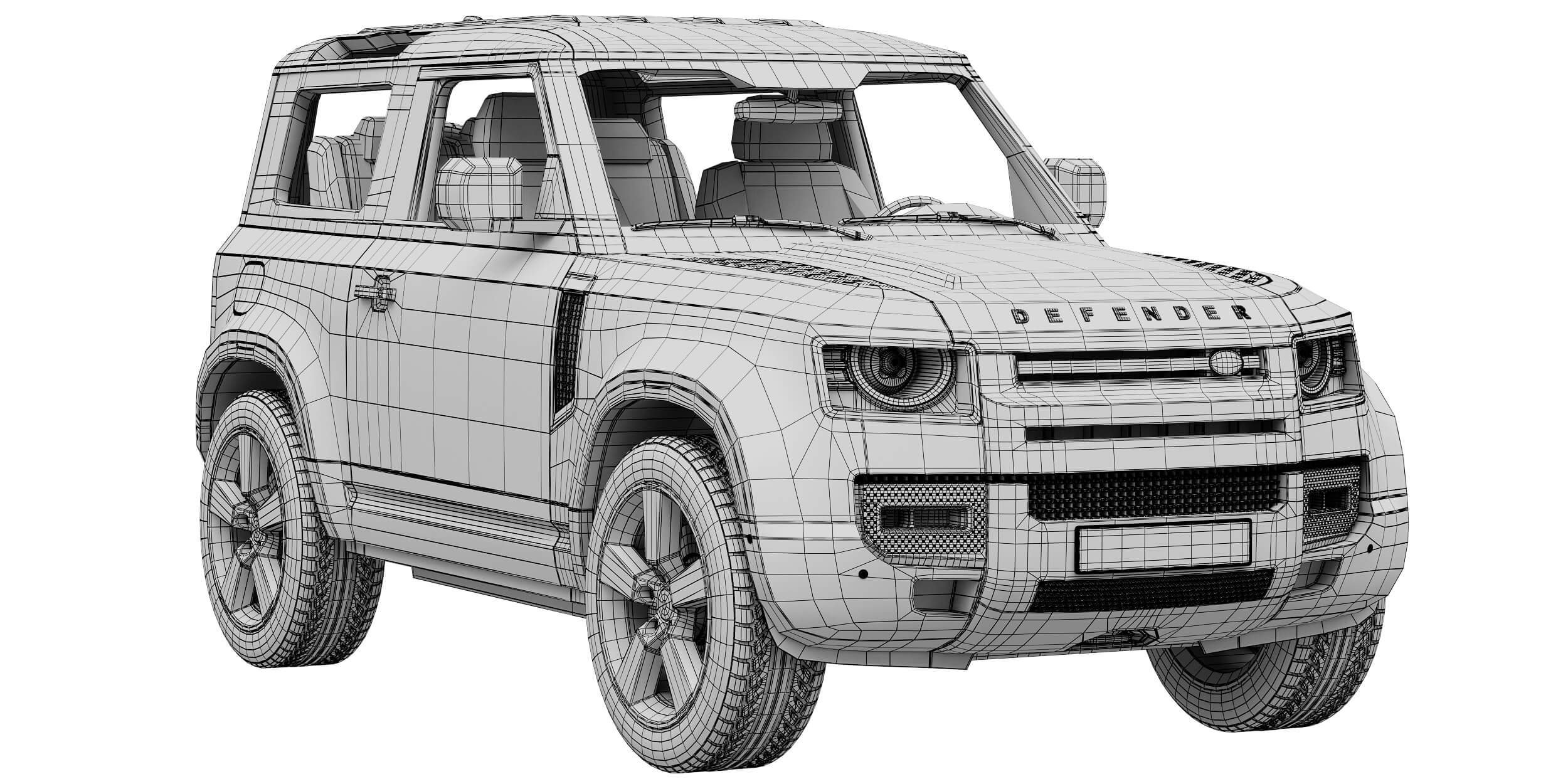 Land Rover Defender 90 V8 - 3D Model by zifir3d