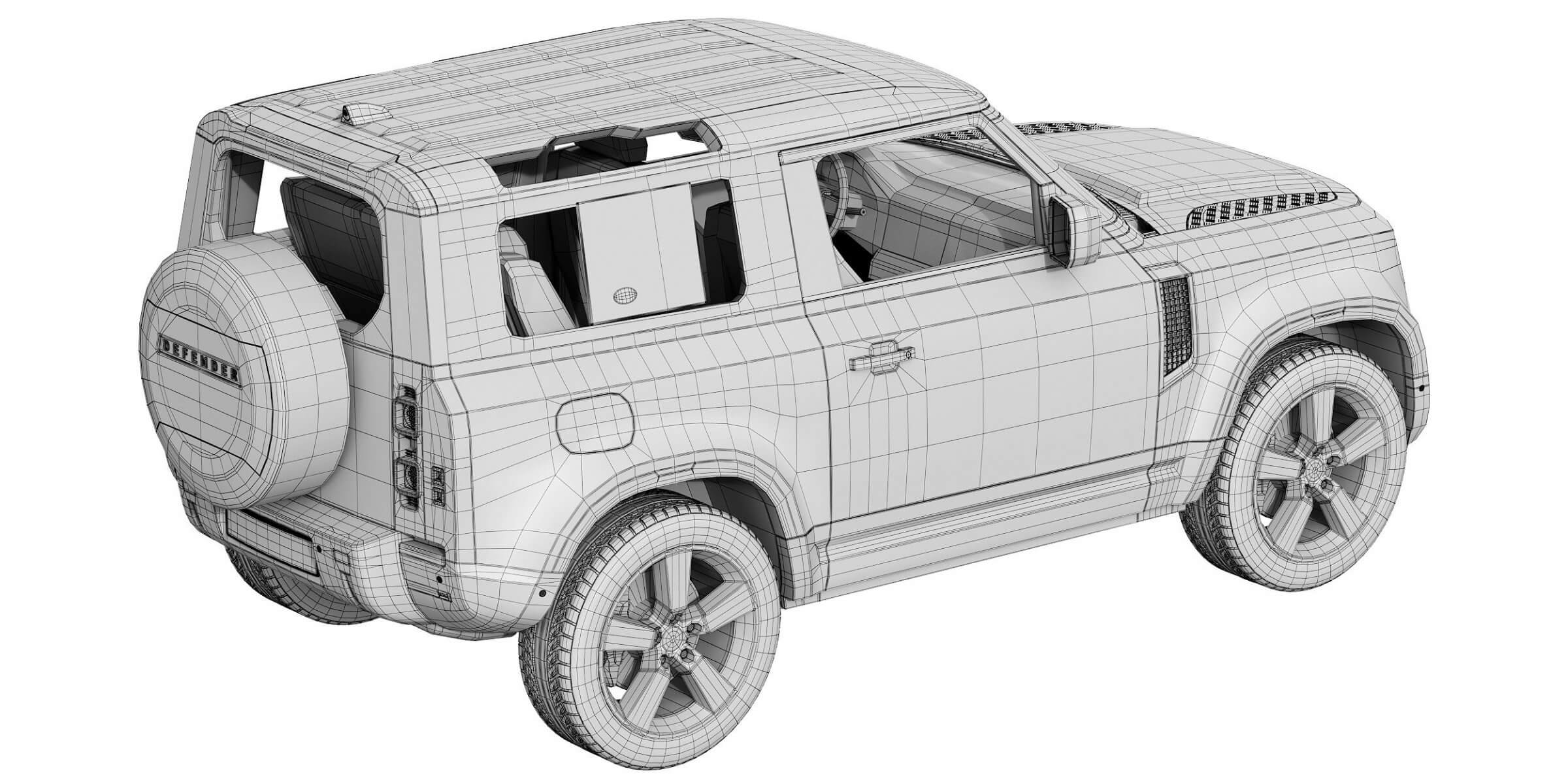Land Rover Defender 90 - 3D Model by zifir3d