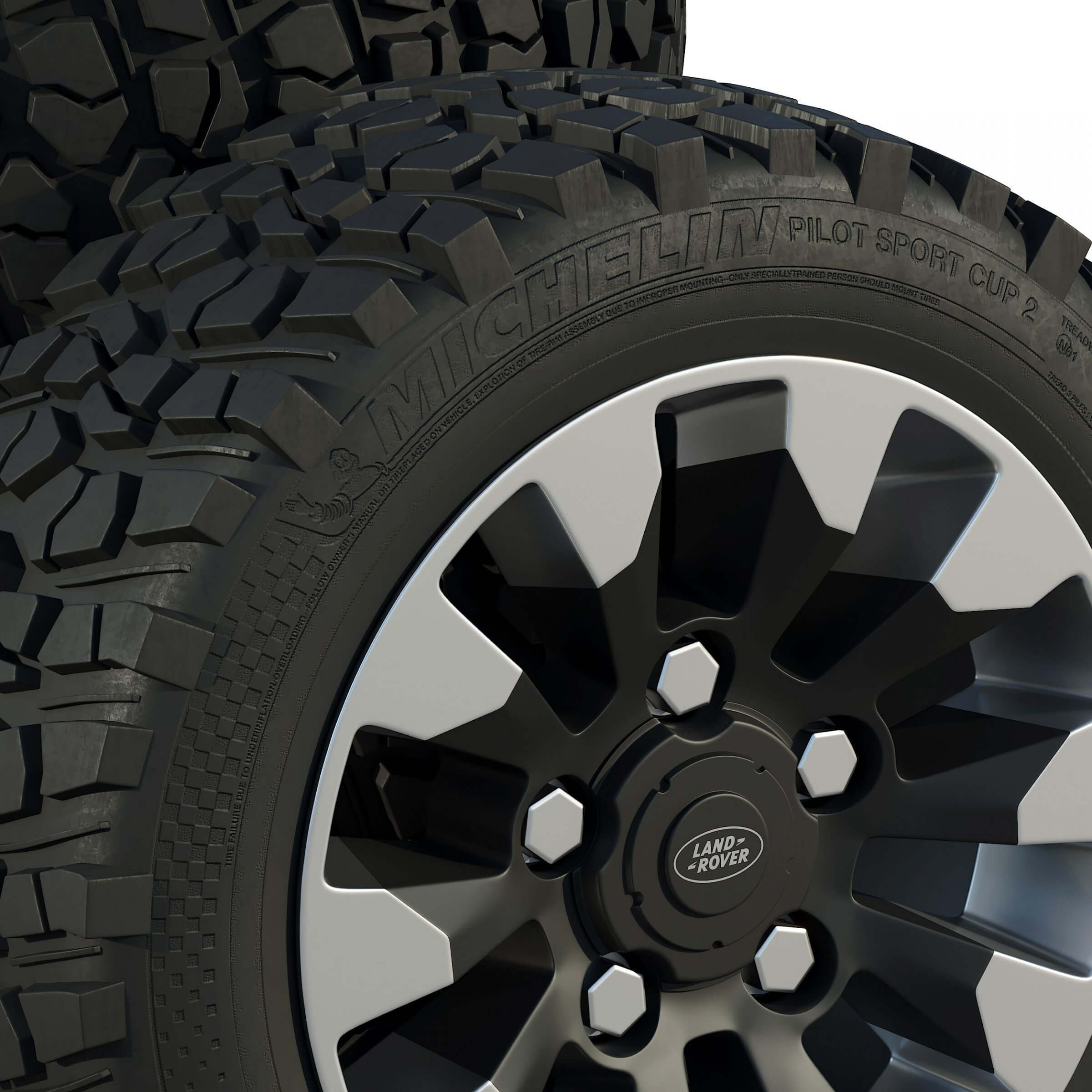 Land Rover Defender Tires - 3D Model by zifir3d