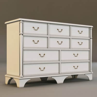 Laura Ashley Chest of Drawers 3 - 3D Model by zifir3d