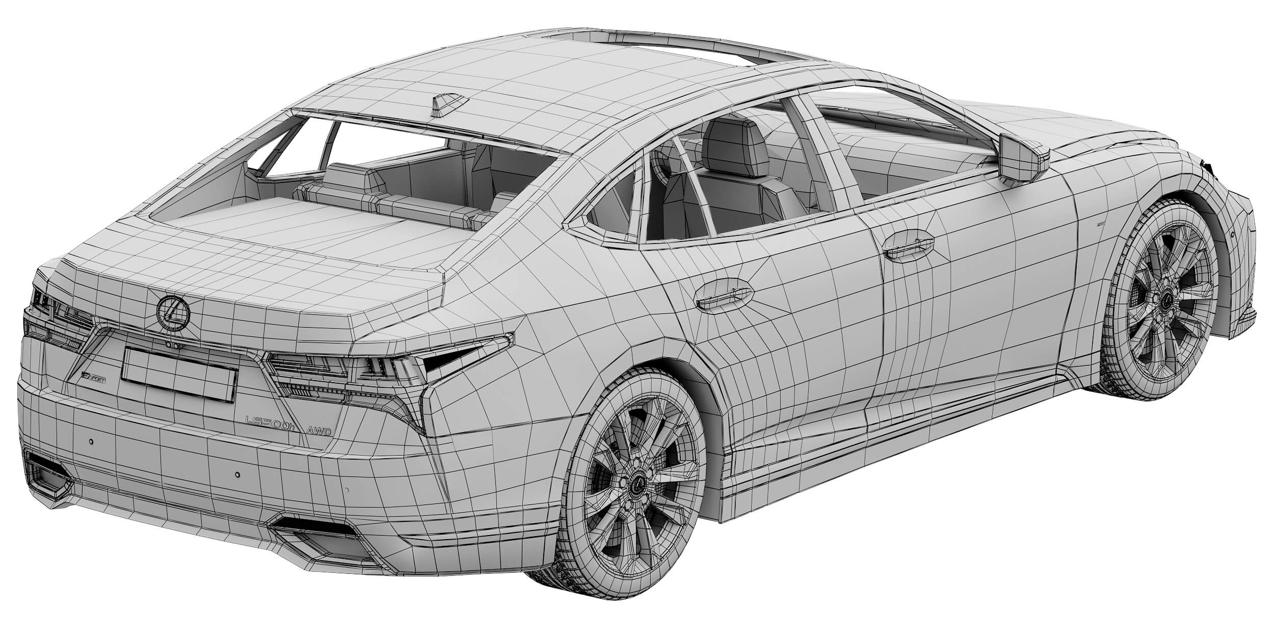 Lexus LS F-Sport 3D Model by zifir3d