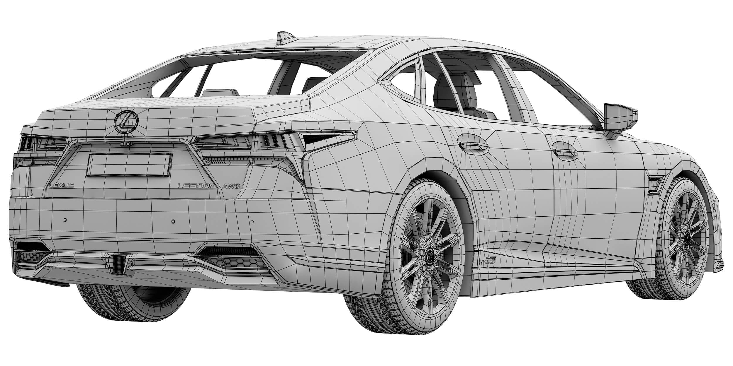 Lexus LS500H Hybrid - 3D Model by zifir3d