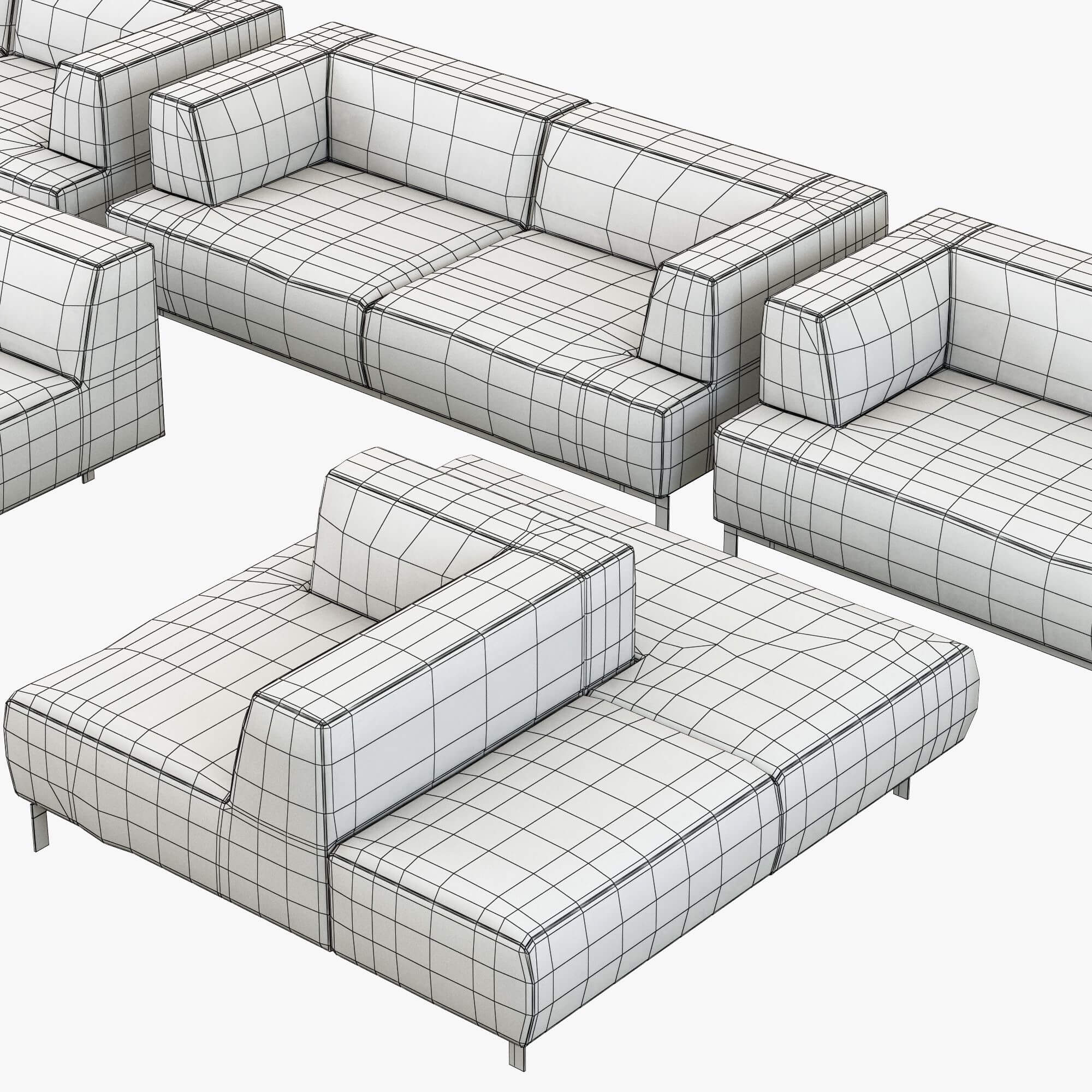 Living Divani Metrocubo Sofa - 3D Model by zifir3d