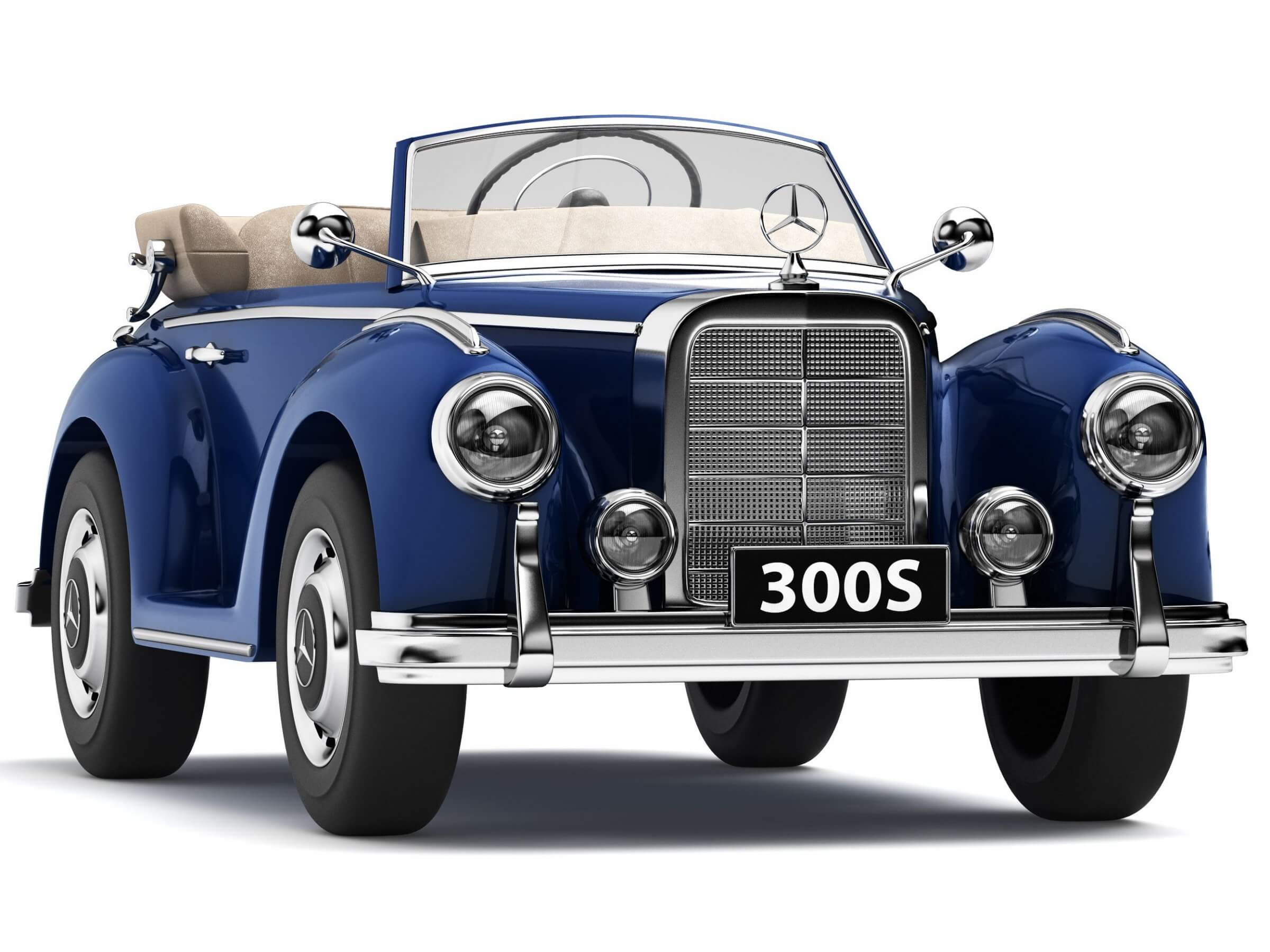 Mercedes-Benz 300S Mini Car 3D Model by zifir3d