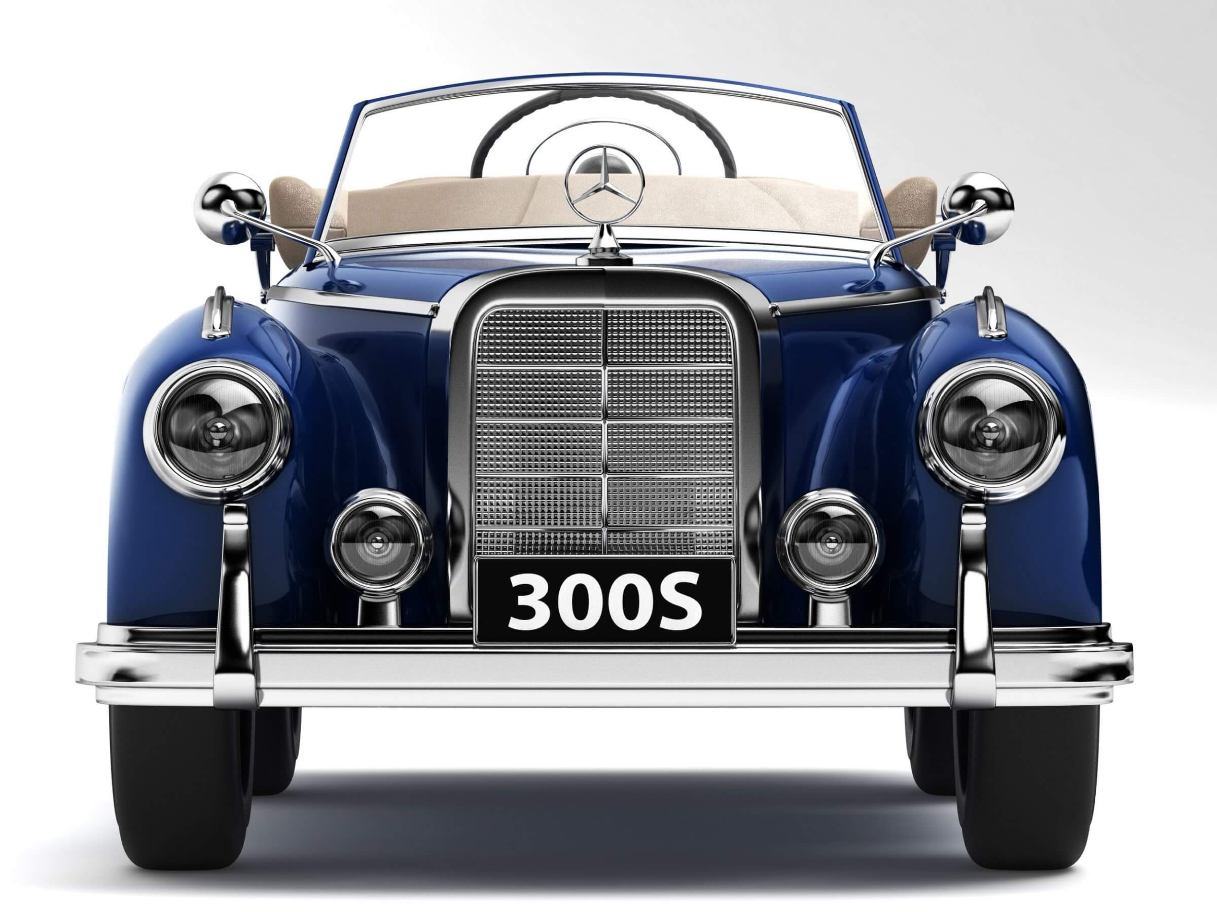 Mercedes-Benz 300S Mini Car 3D Model by zifir3d
