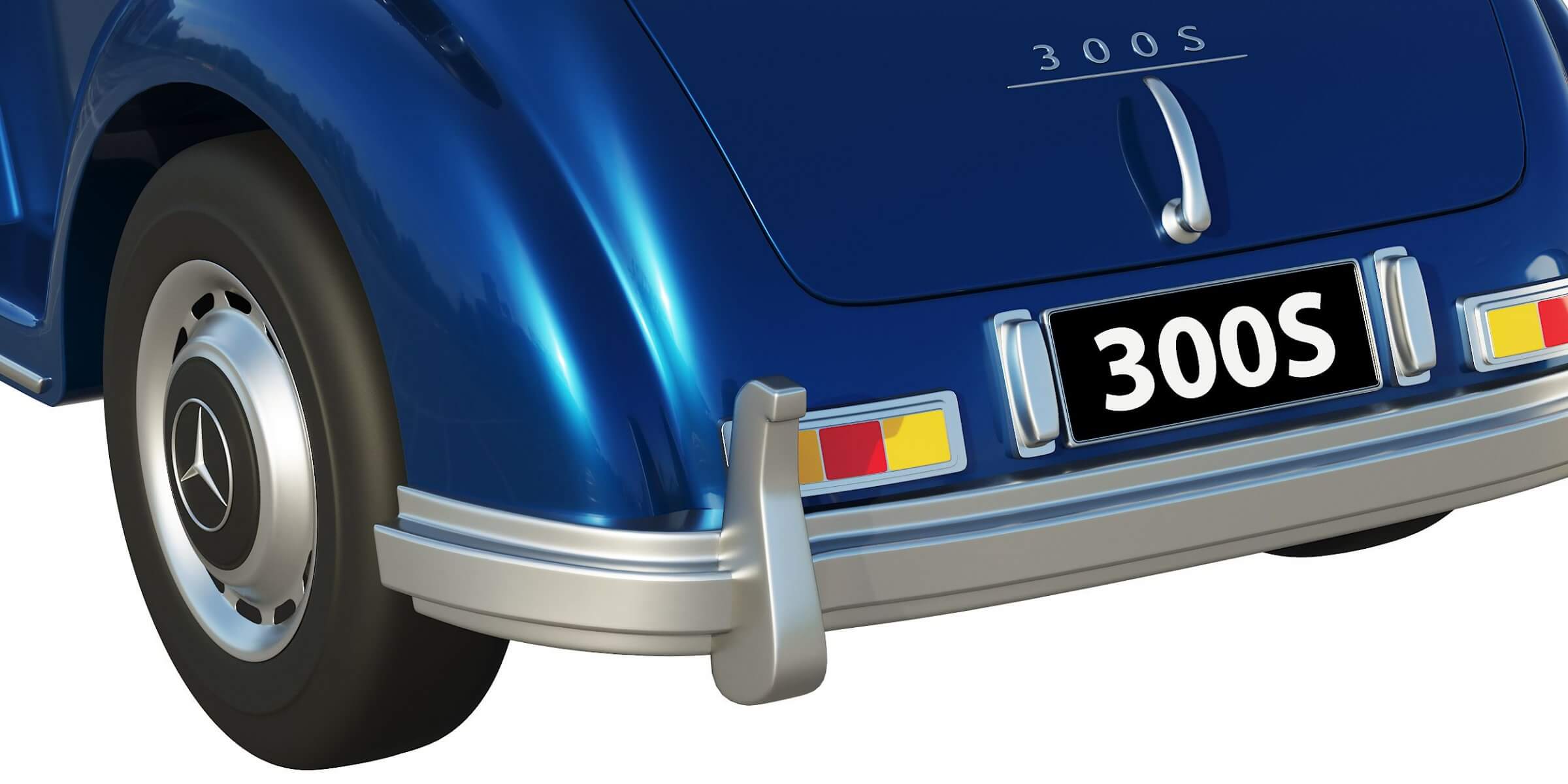 Mercedes-Benz 300S Mini Car 3D Model by zifir3d