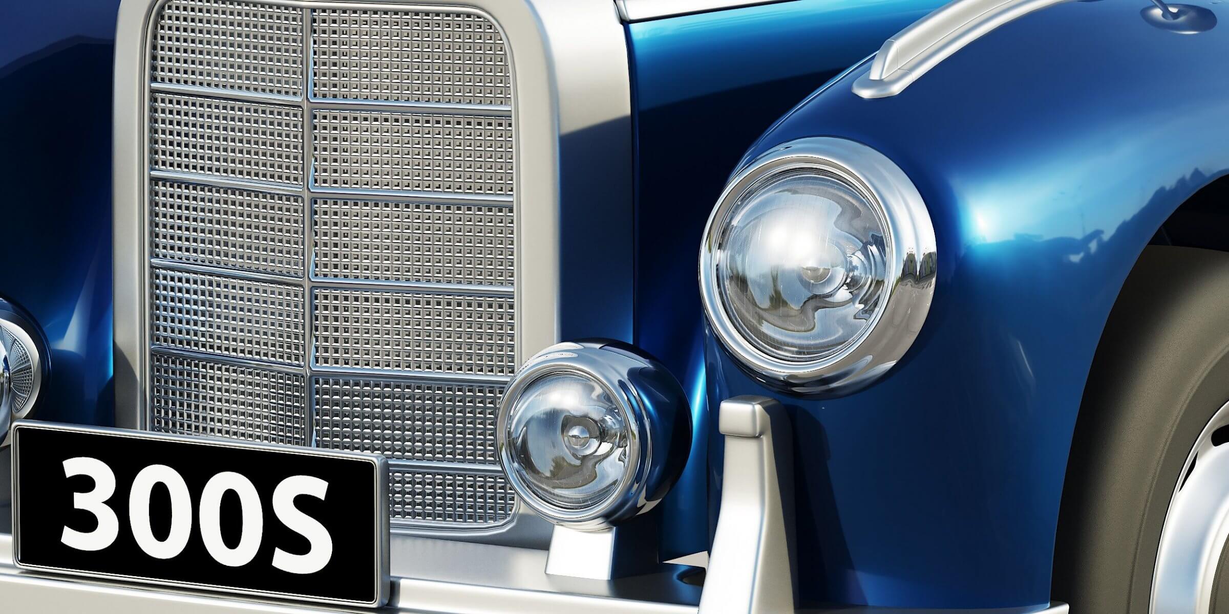 Mercedes-Benz 300S Mini Car 3D Model by zifir3d