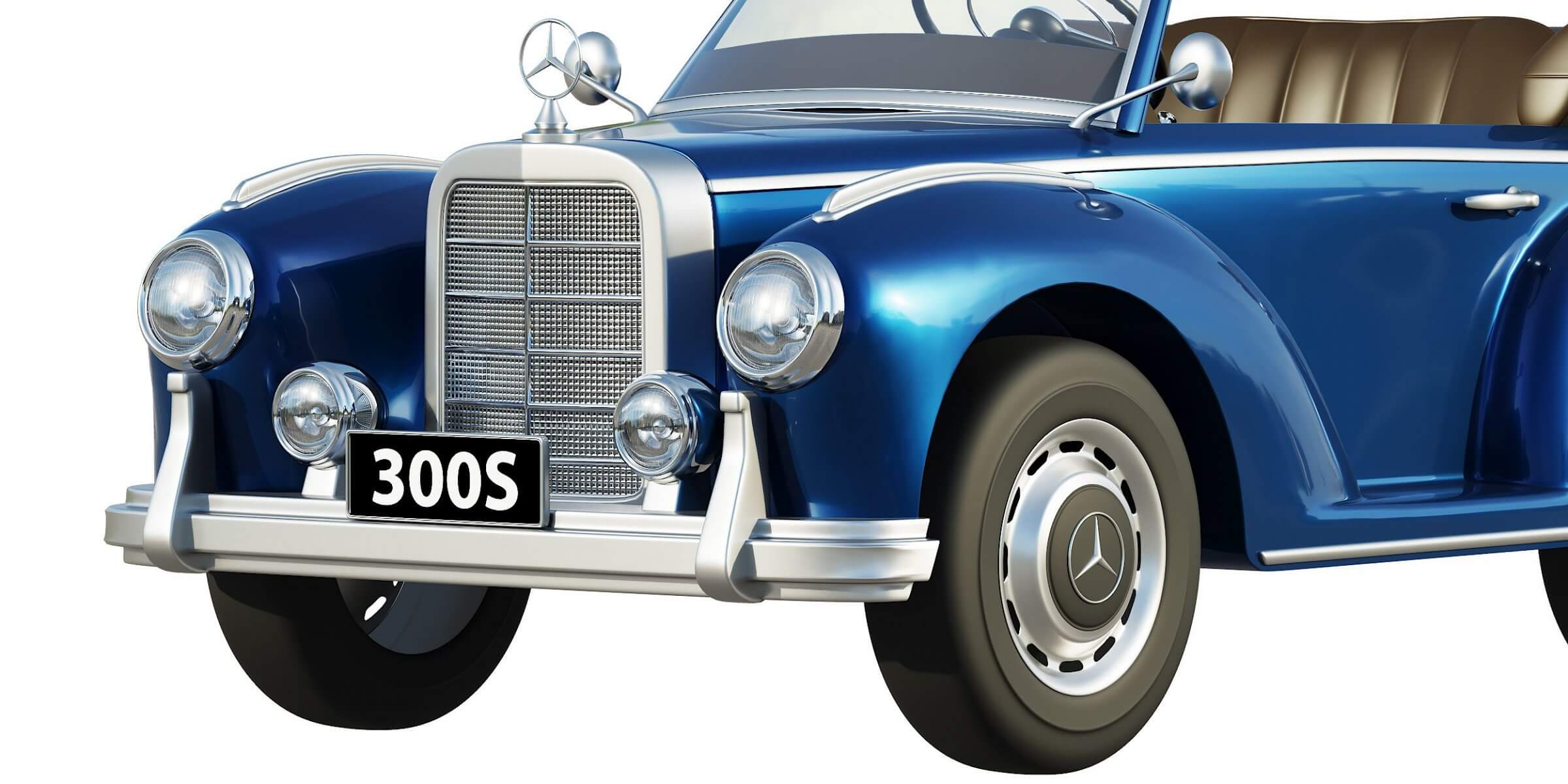 Mercedes-Benz 300S Mini Car 3D Model by zifir3d