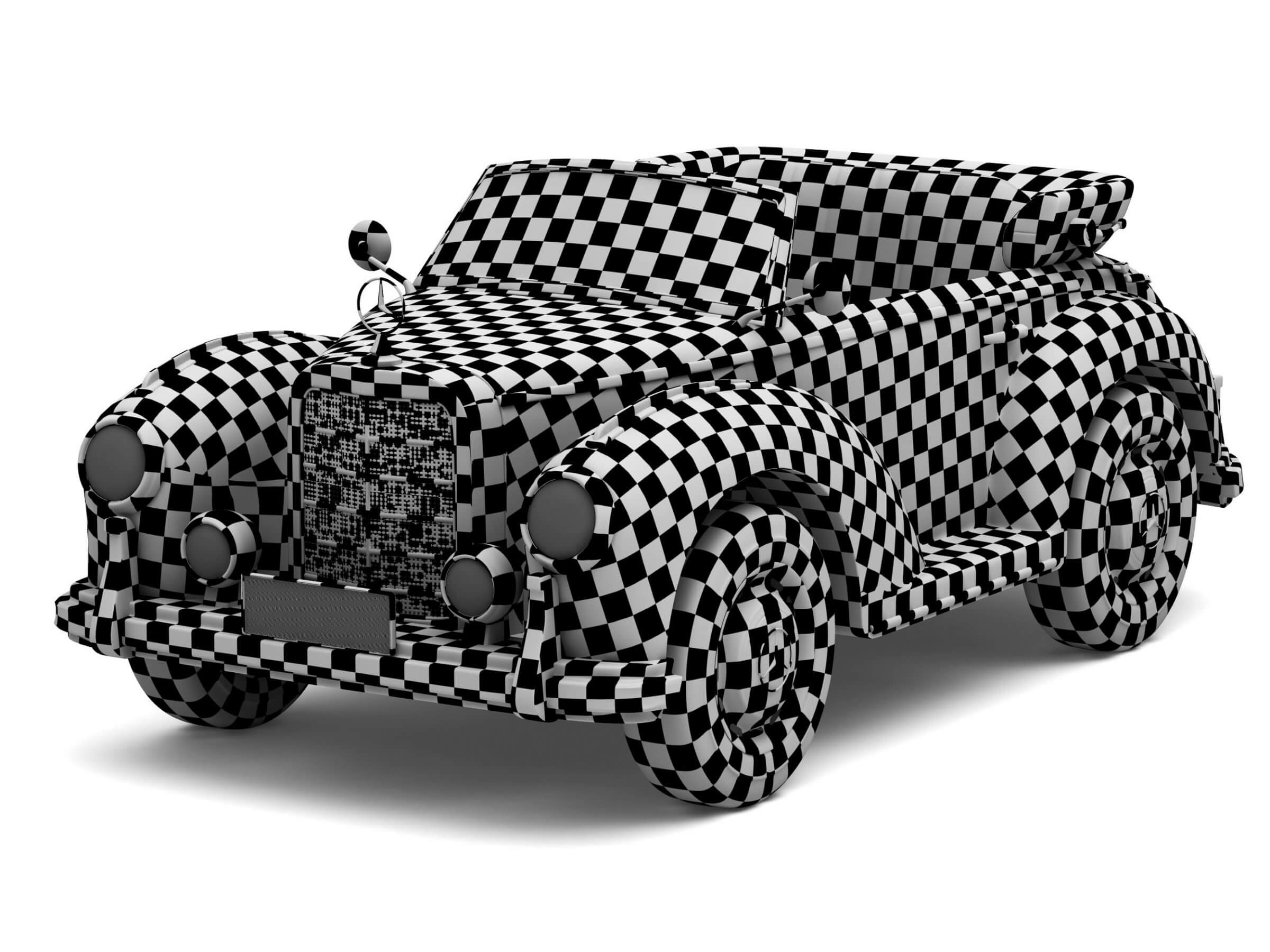 Mercedes-Benz 300S Mini Car 3D Model by zifir3d