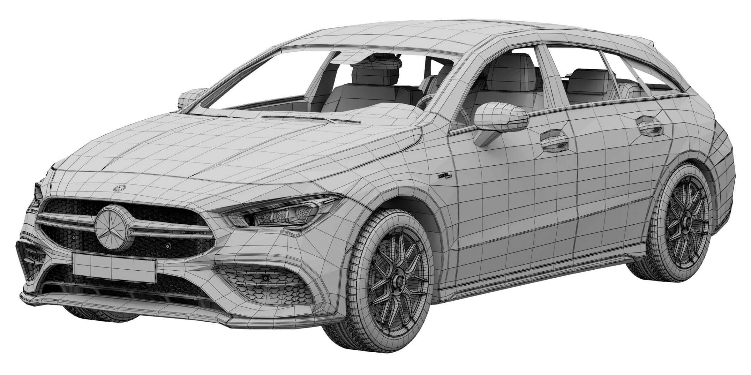 Mercedes-Benz AMG CLA 35 Shooting Brake 3D Model by zifir3d