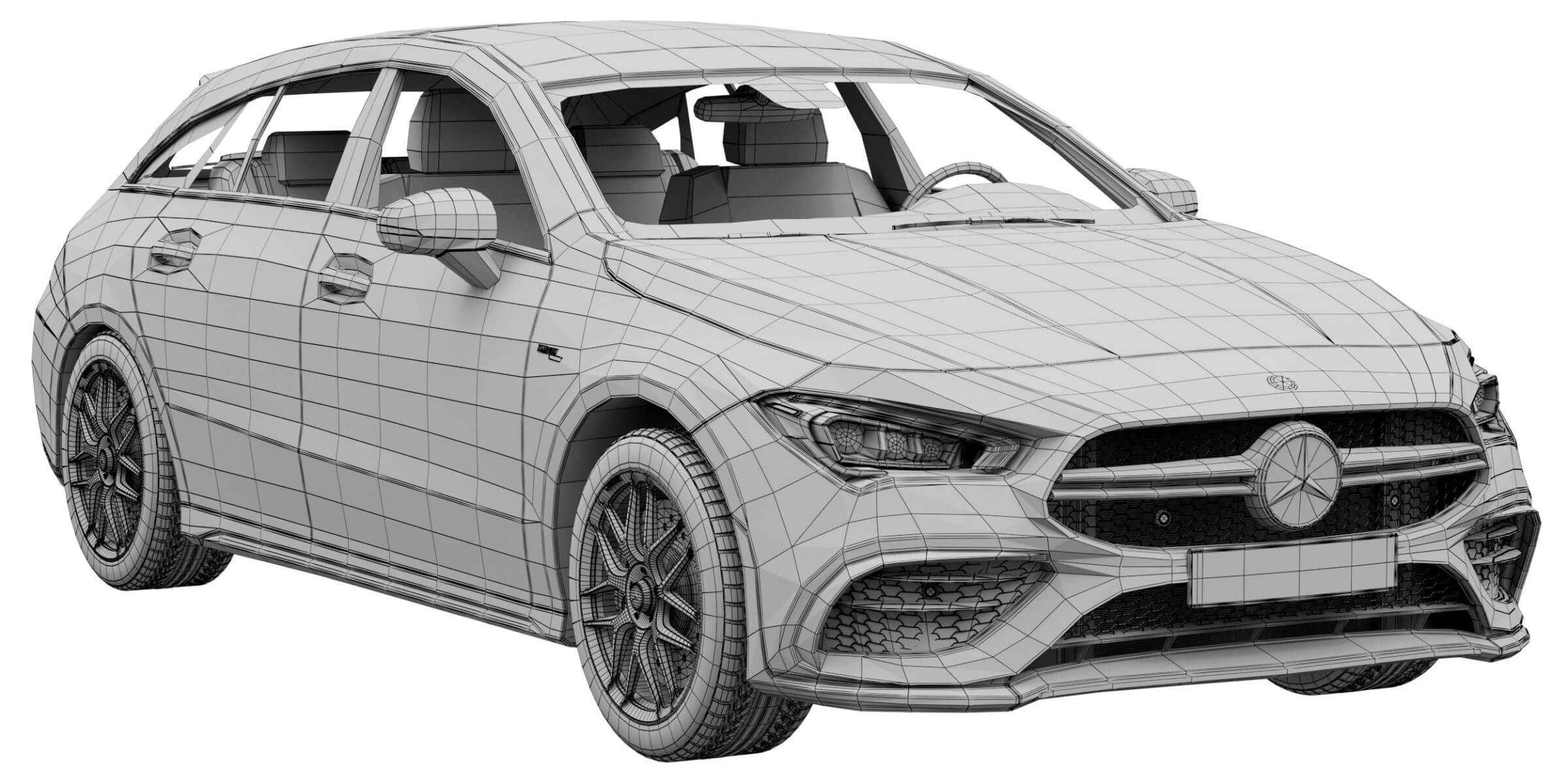 Mercedes-Benz AMG CLA 35 Shooting Brake 3D Model by zifir3d