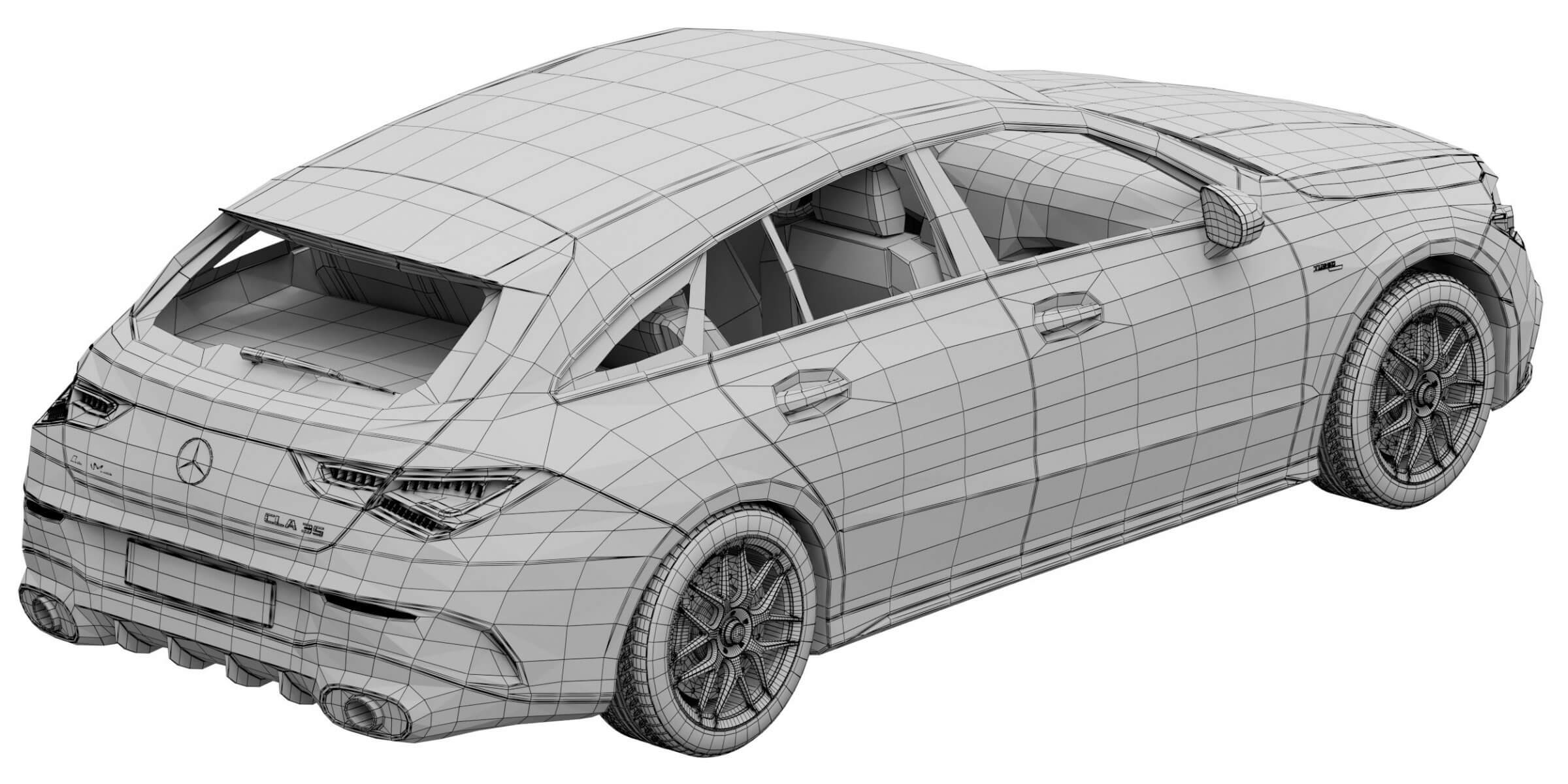Mercedes-Benz AMG CLA 35 Shooting Brake 3D Model by zifir3d