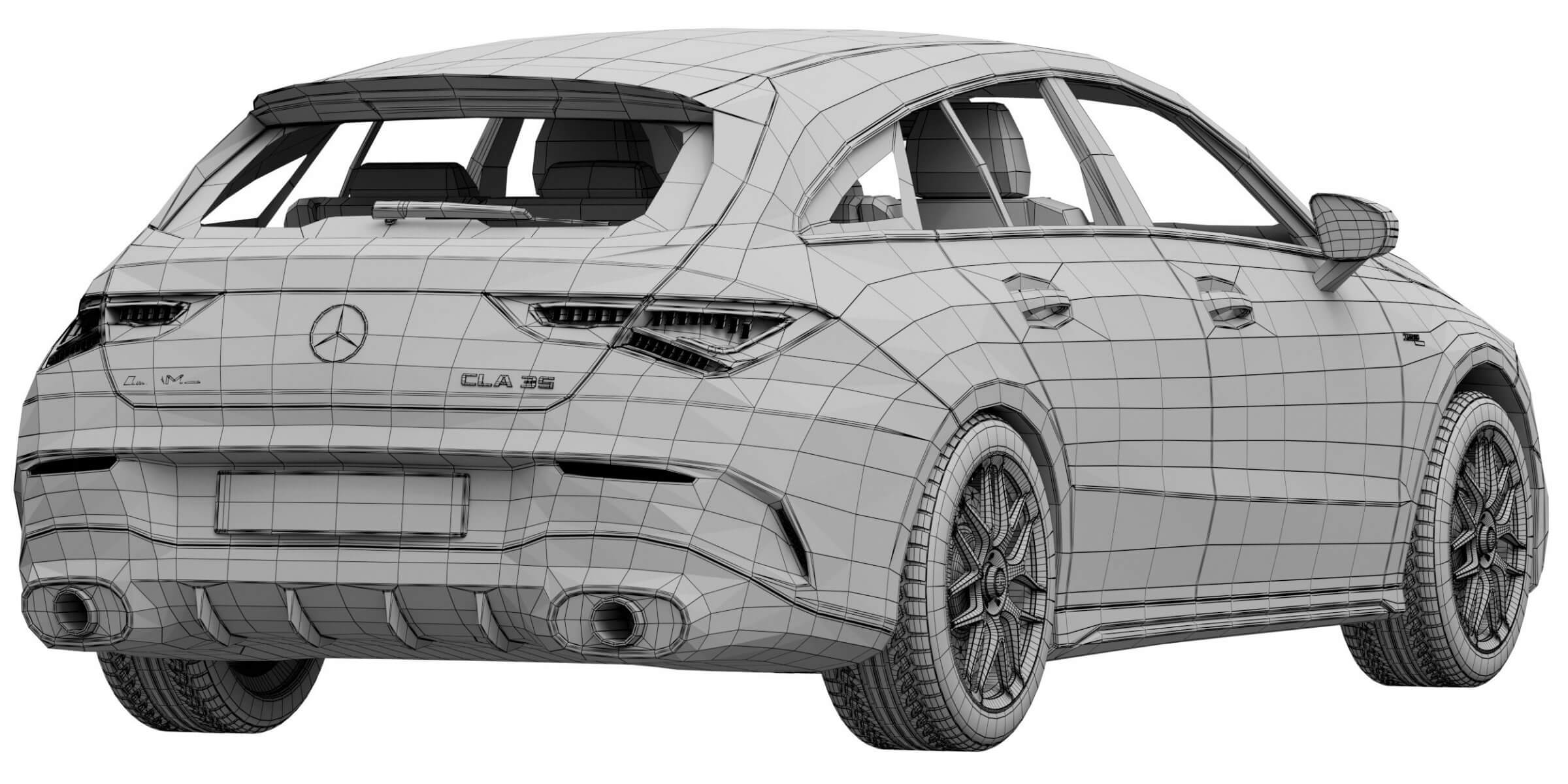 Mercedes-Benz AMG CLA 35 Shooting Brake 3D Model by zifir3d