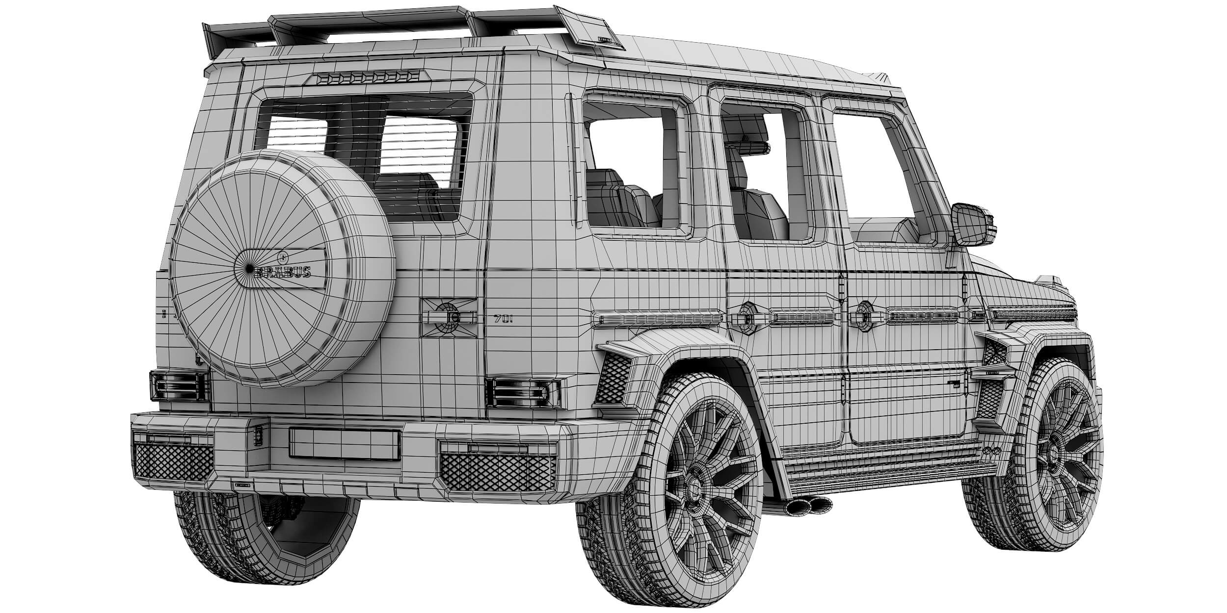 Mercedes-Benz AMG G63 Brabus 700 3D Model by zifir3d