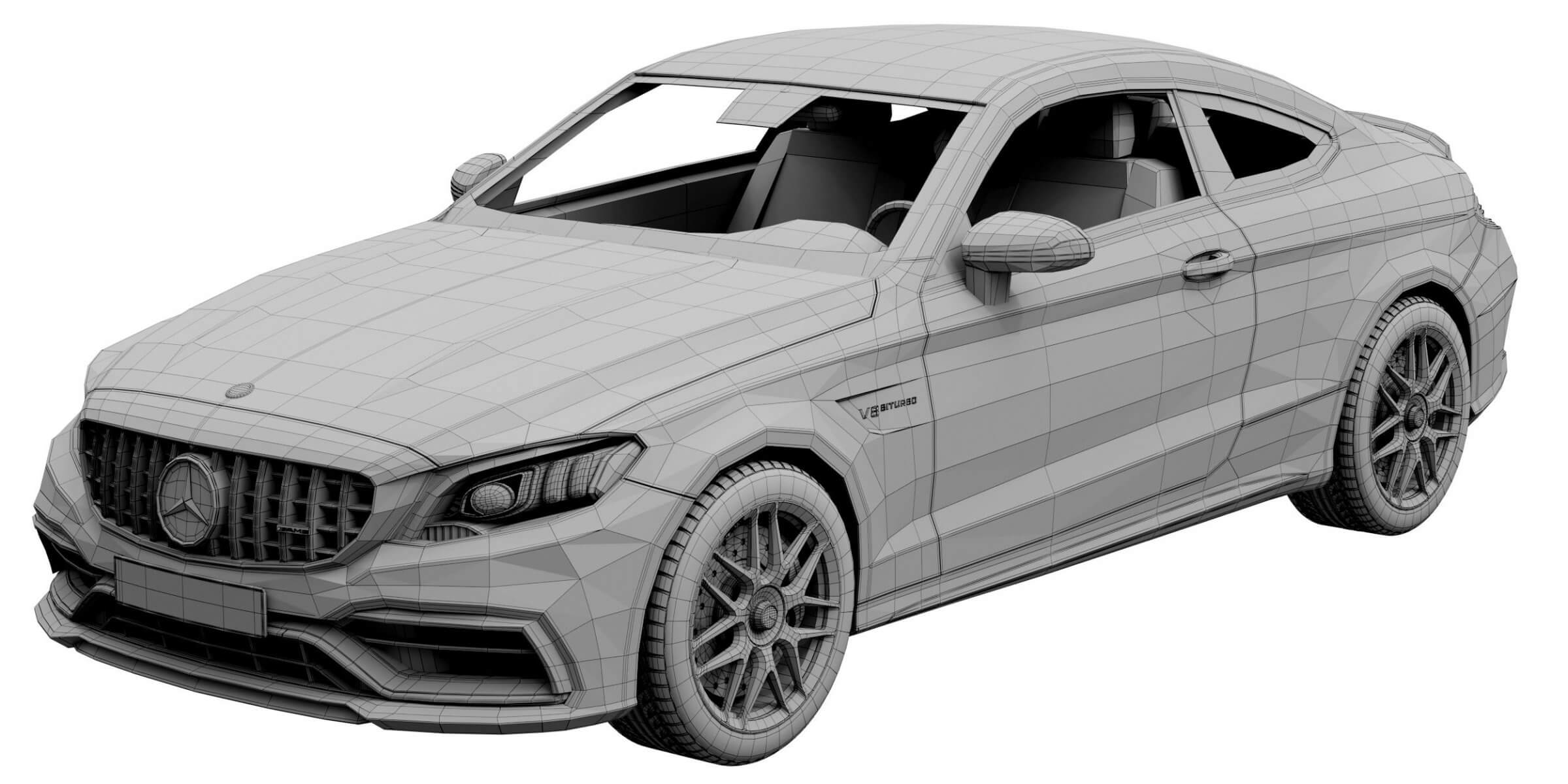 Mercedes-Benz C63 Coupe 3D Model by zifir3d