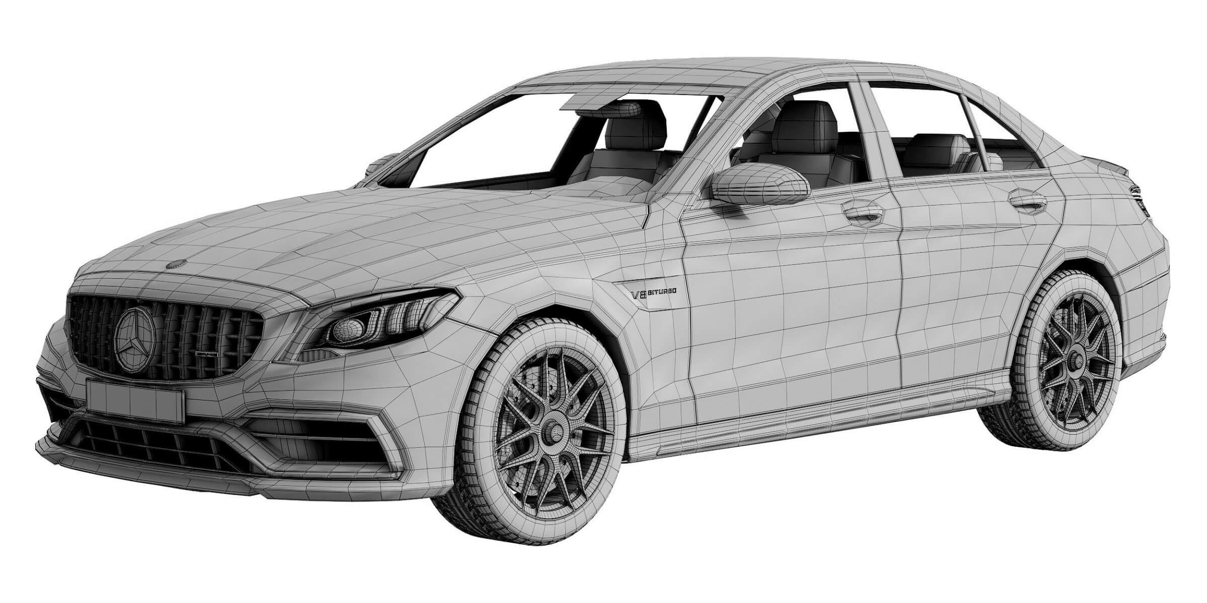 Mercedes-Benz C63 3D Model by zifir3d
