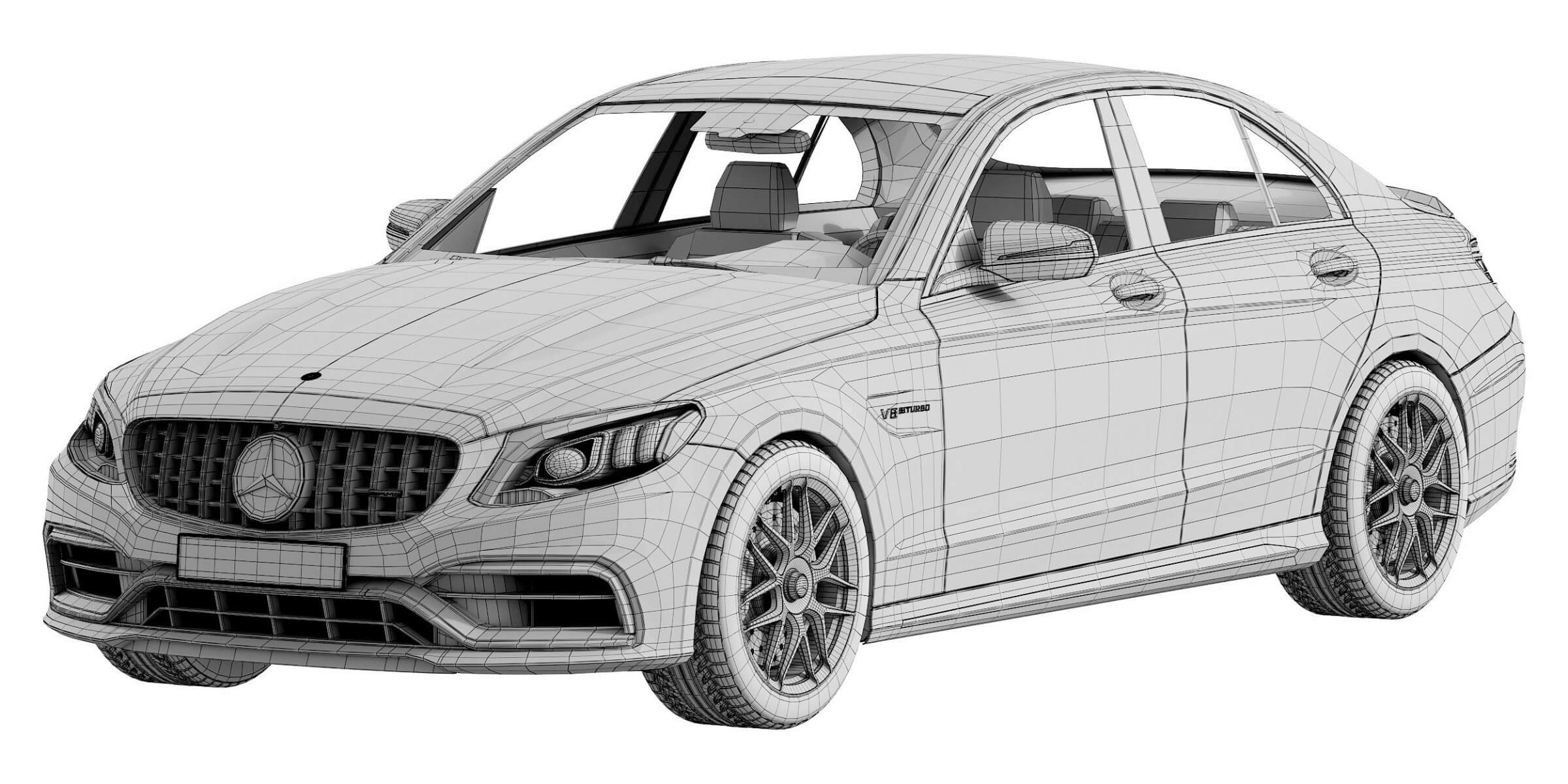 Mercedes-Benz C63 3D Model by zifir3d