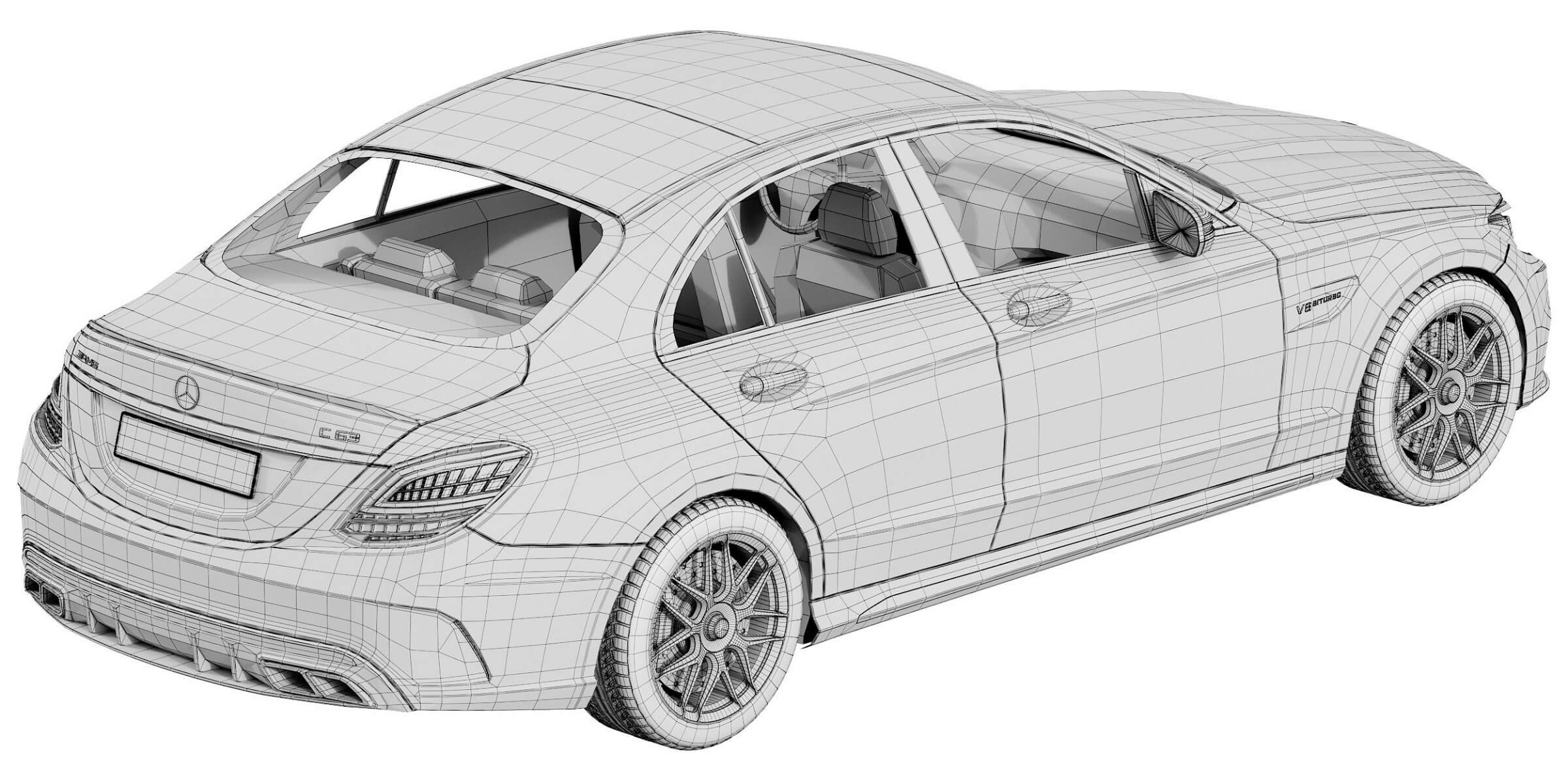 Mercedes-Benz C63 3D Model by zifir3d