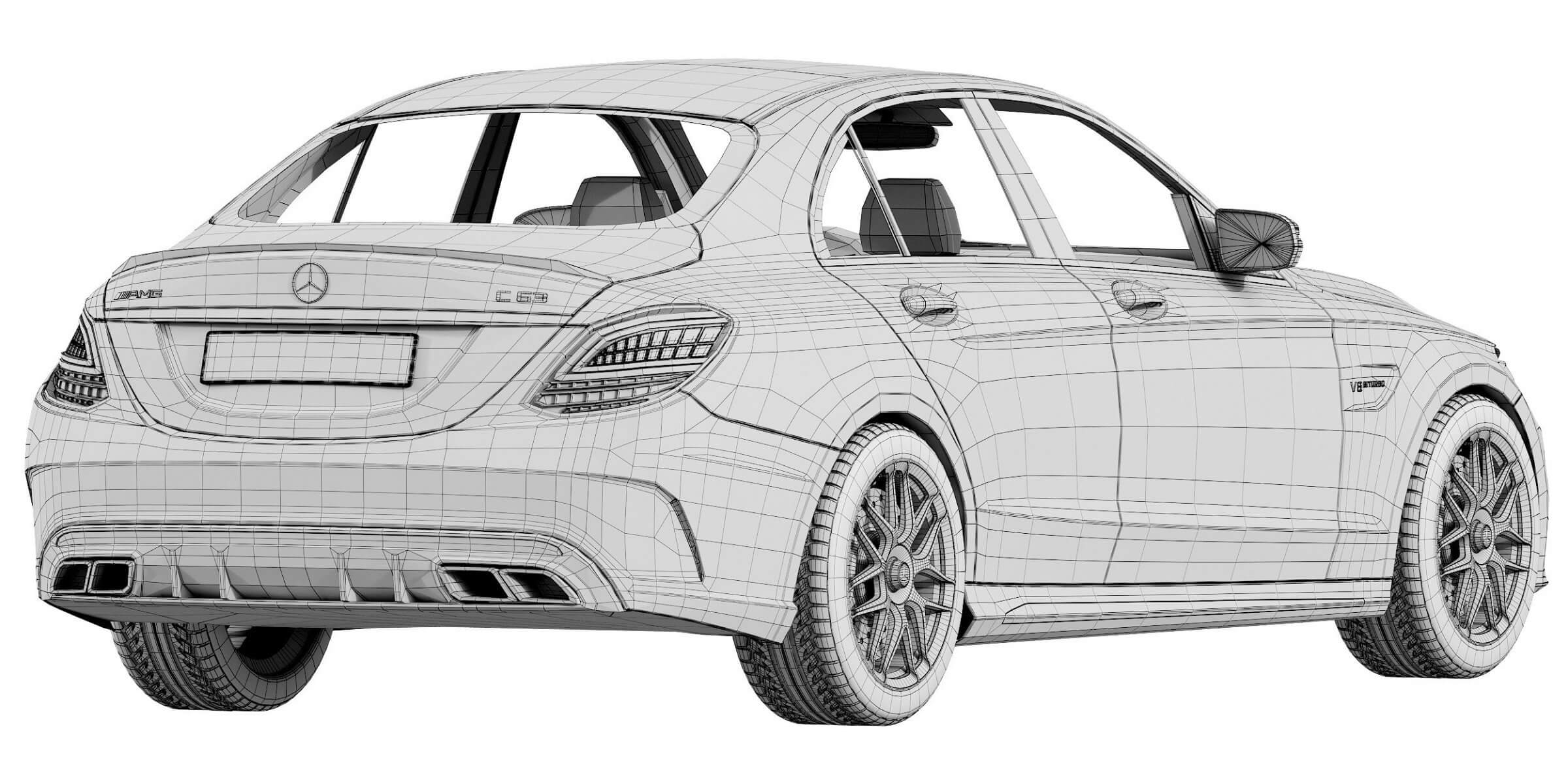 Mercedes-Benz C63 3D Model by zifir3d