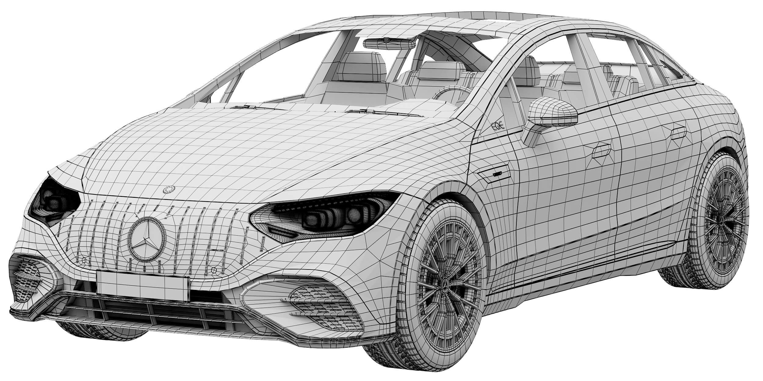 Mercedes-Benz EQE 53 AMG 3D Model by zifir3d