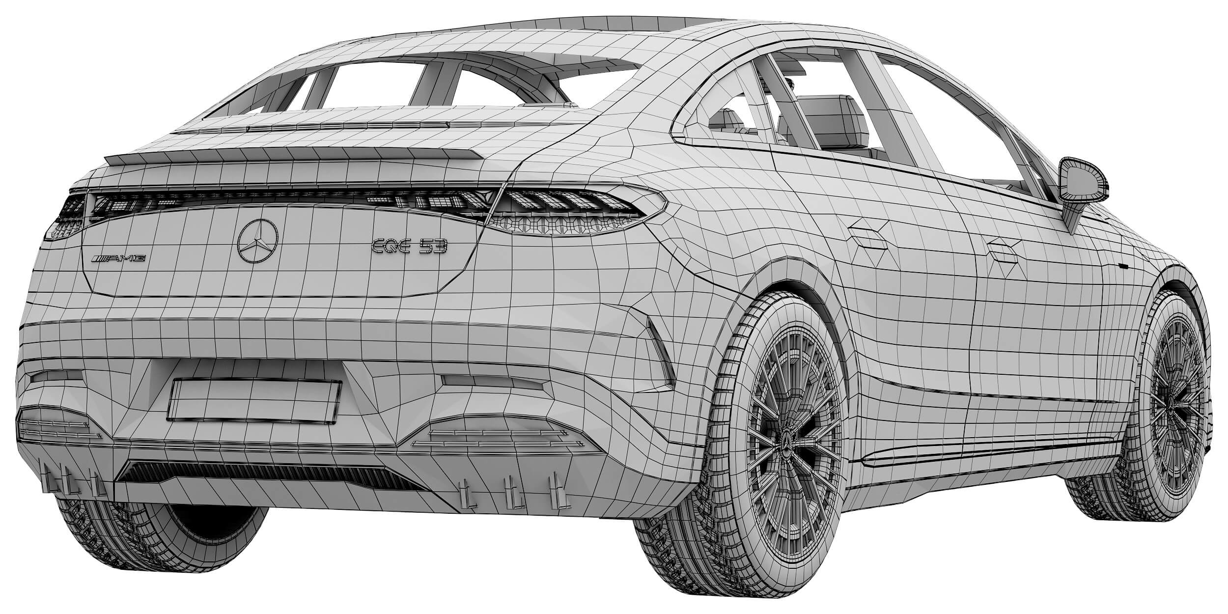 Mercedes-Benz EQE 53 AMG 3D Model by zifir3d