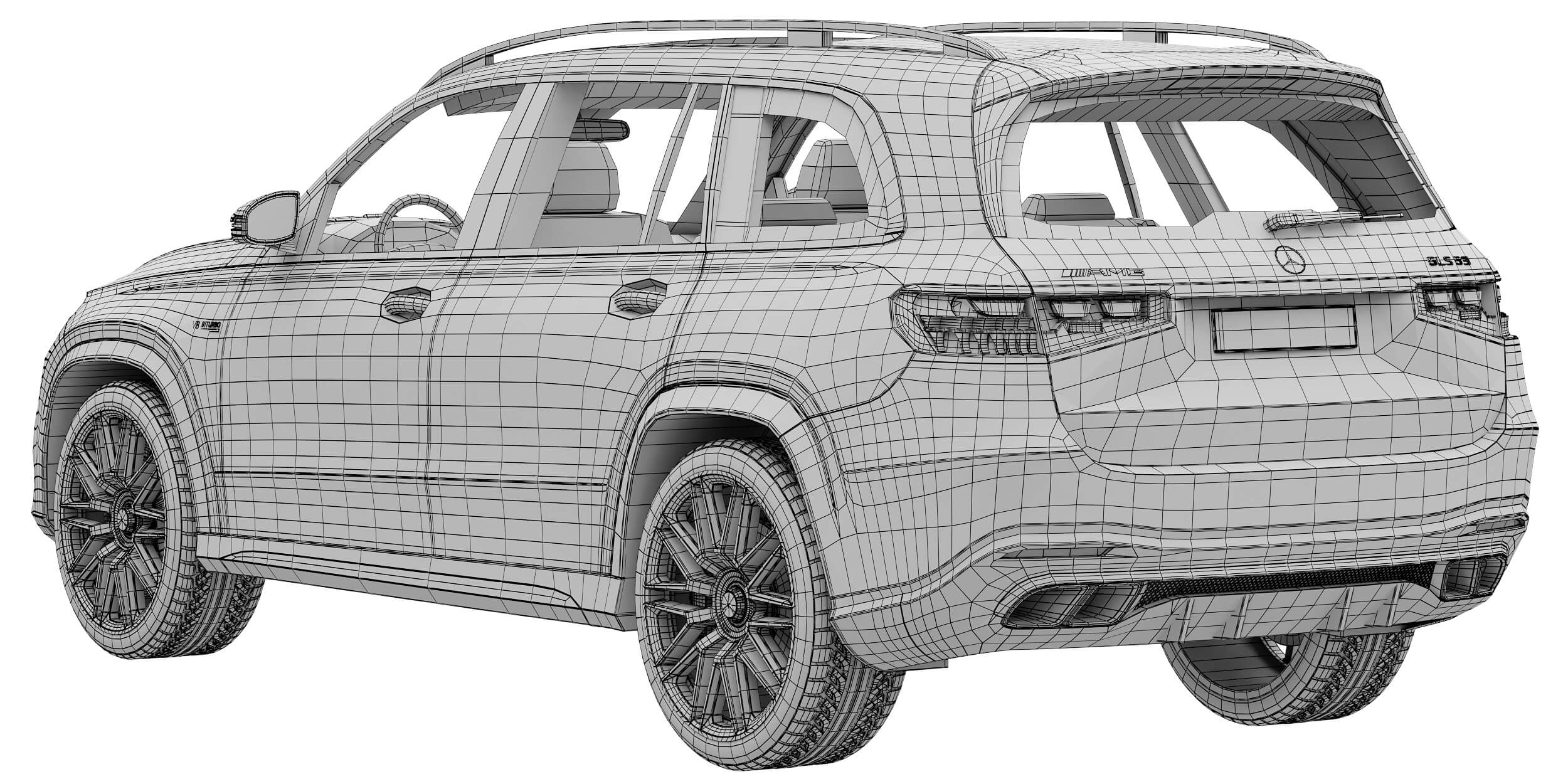 Mercedes-Benz GLS63 AMG 2024 3D Model by zifir3d