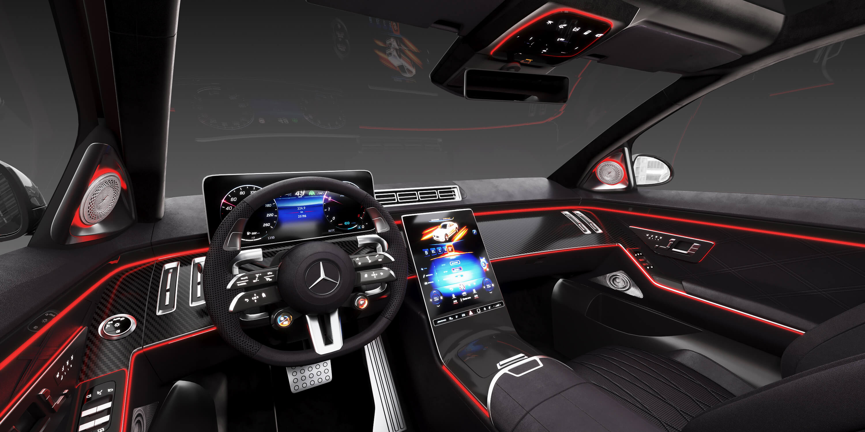 Mercedes-Benz S63 AMG Interior 3D Model by zifir3d