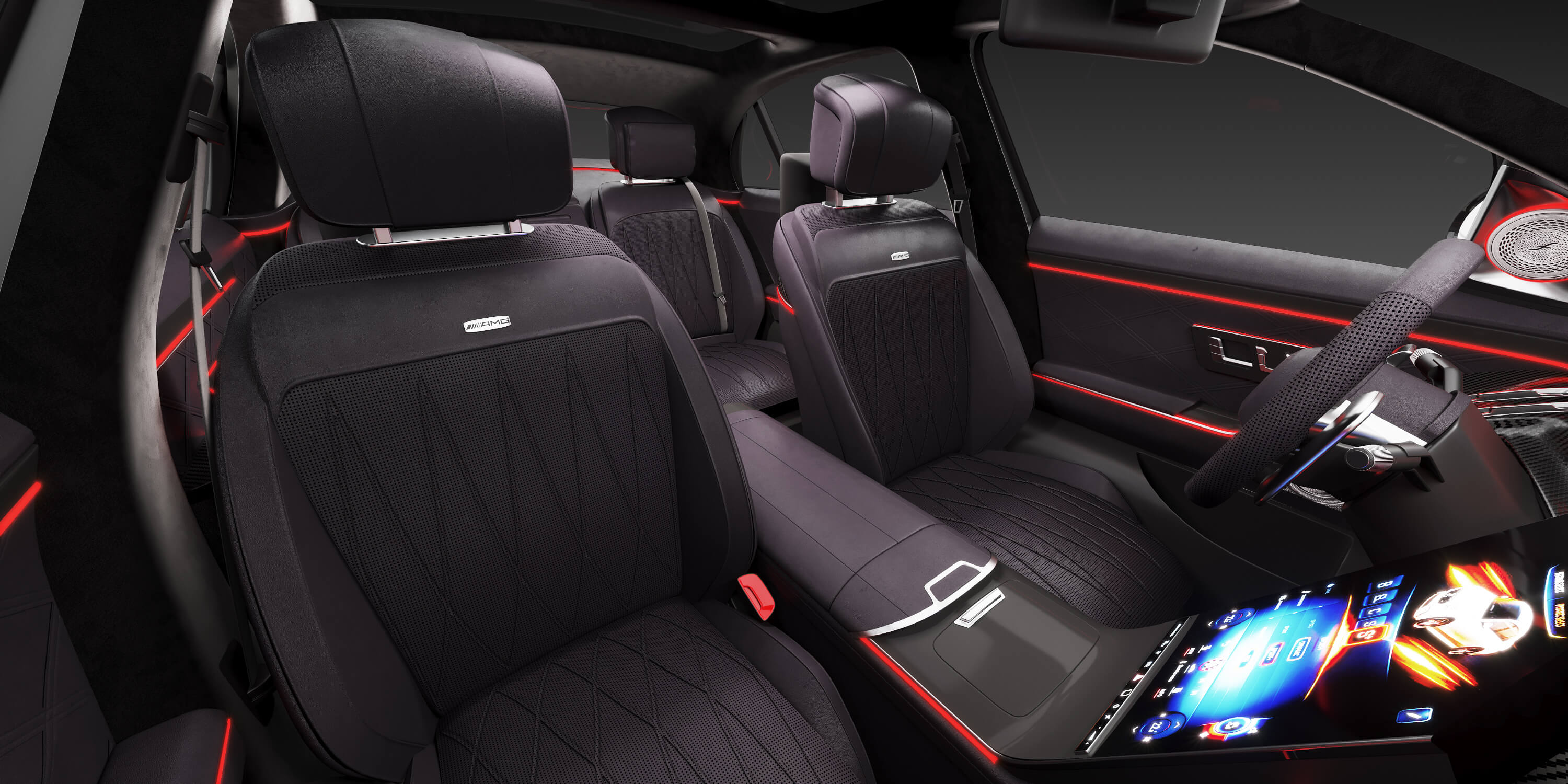Mercedes-Benz S63 AMG Interior 3D Model by zifir3d
