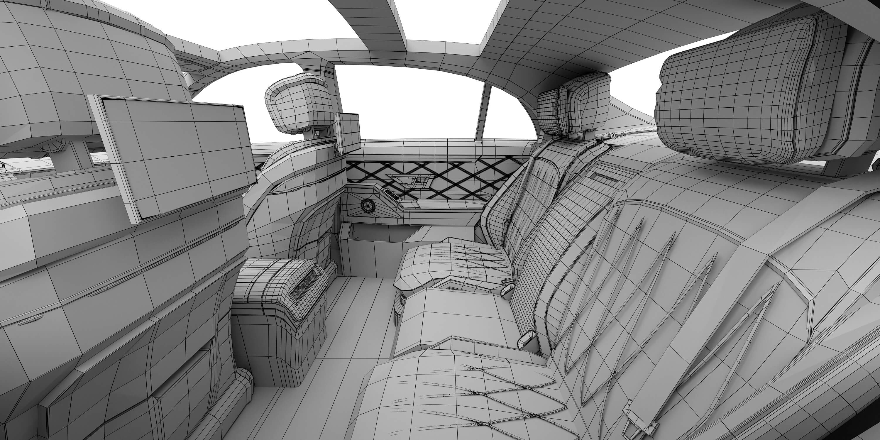 Mercedes-Benz S63 AMG Interior 3D Model by zifir3d