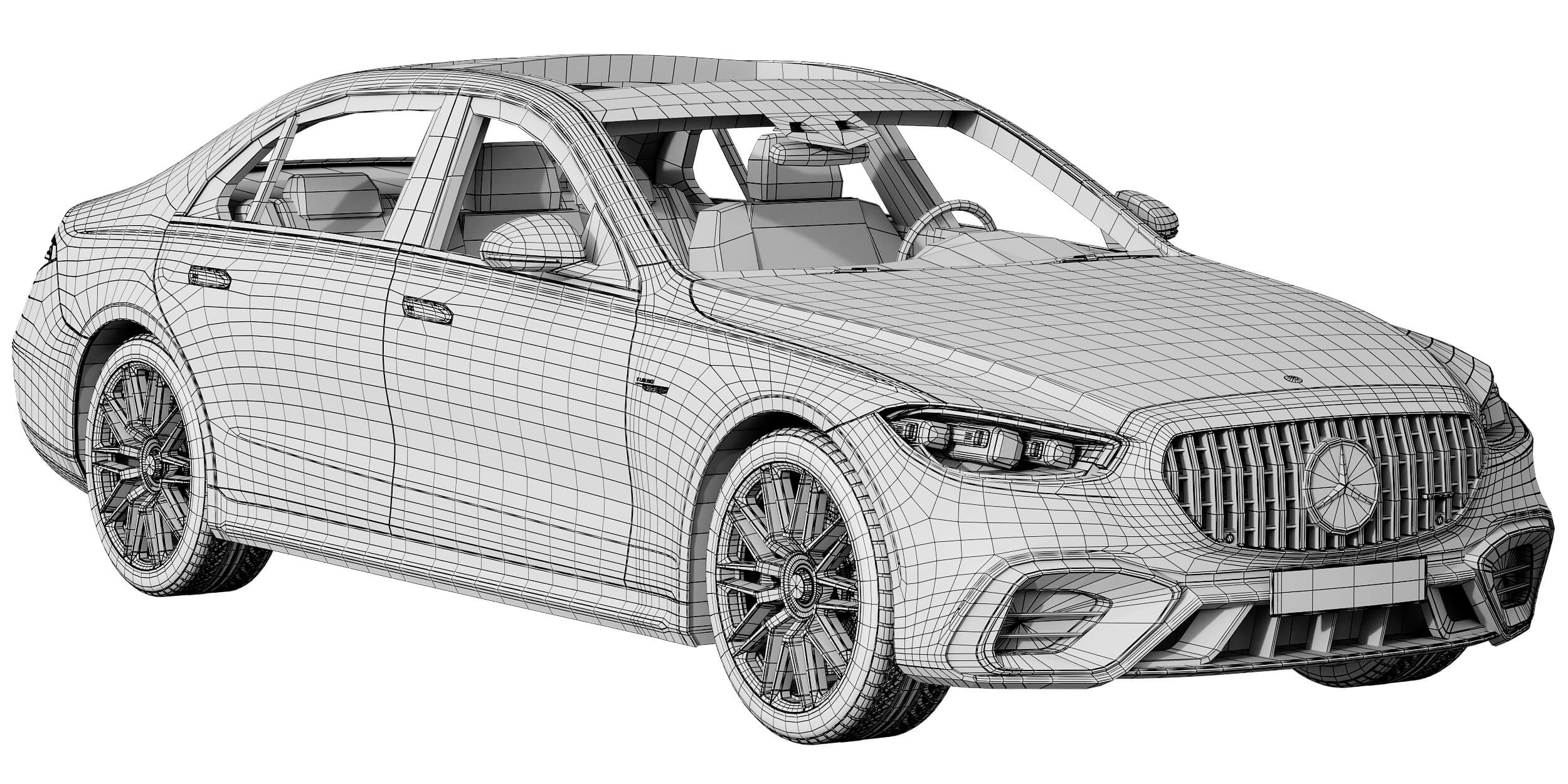 Mercedes-Benz S63 AMG 3D Model by zifir3d