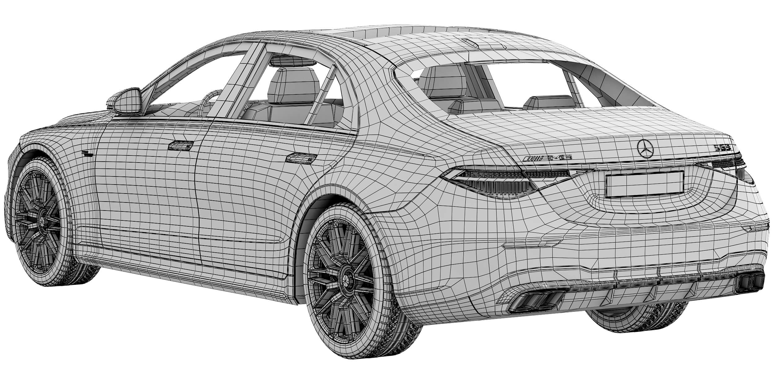 Mercedes-Benz S63 AMG 3D Model by zifir3d