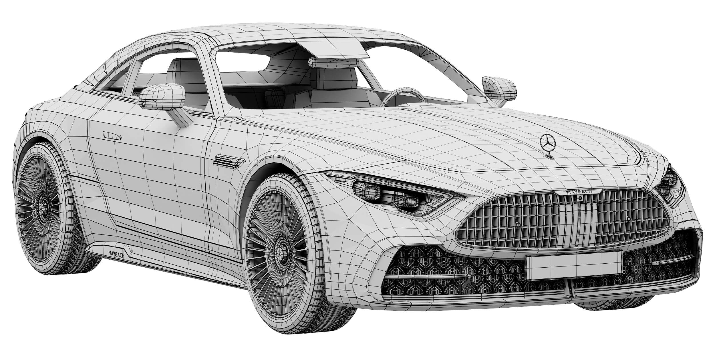 Mercedes-Benz SL Monogram Maybach 3D Model by zifir3d