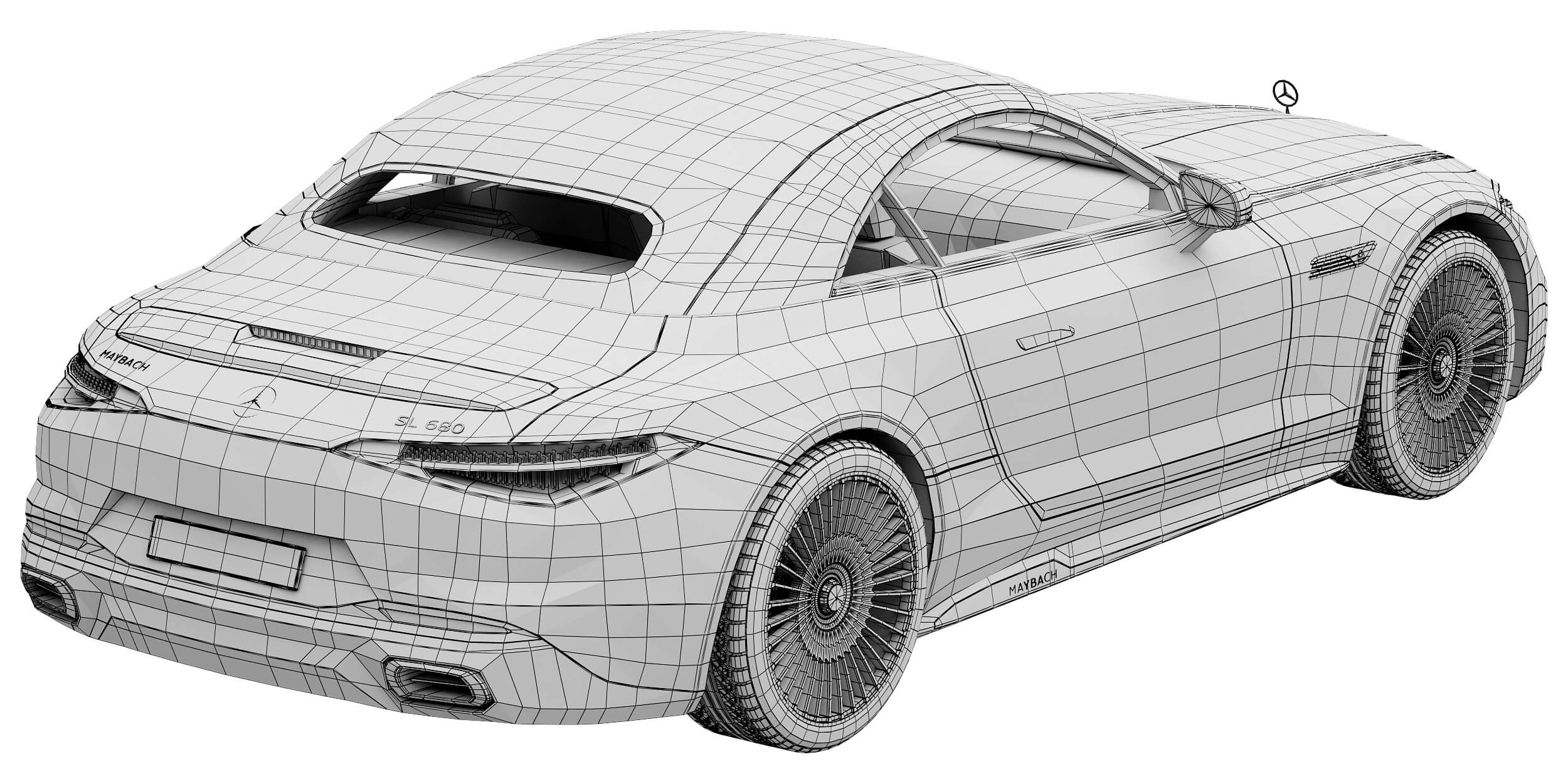 Mercedes-Benz SL Monogram Maybach 3D Model by zifir3d