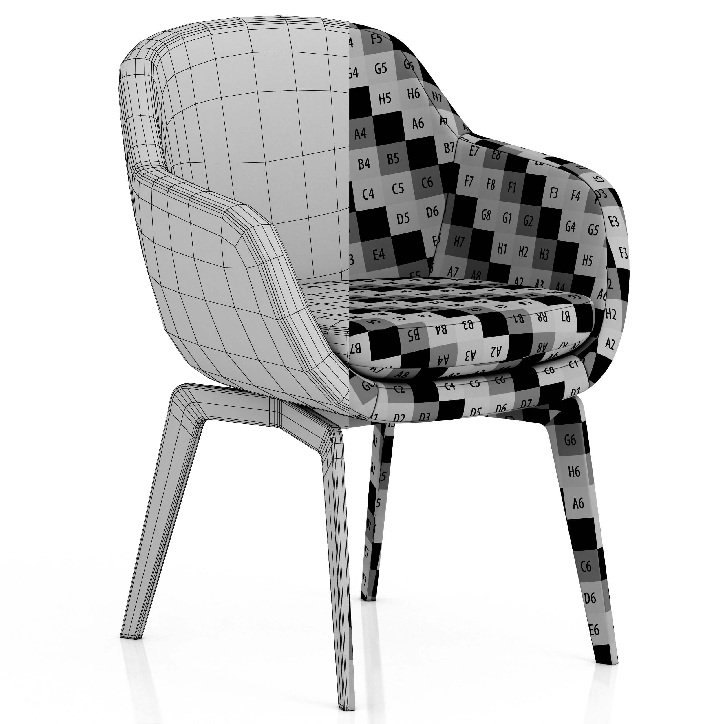 Minotti Belt Chair - 3D Model by zifir3d