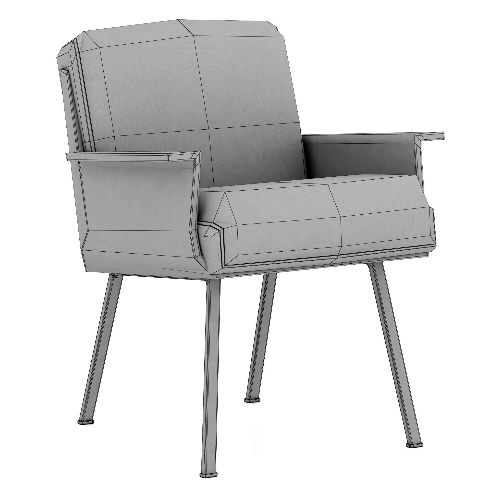 Minotti Daiki Outdoor Chair - 3D Model by zifir3d