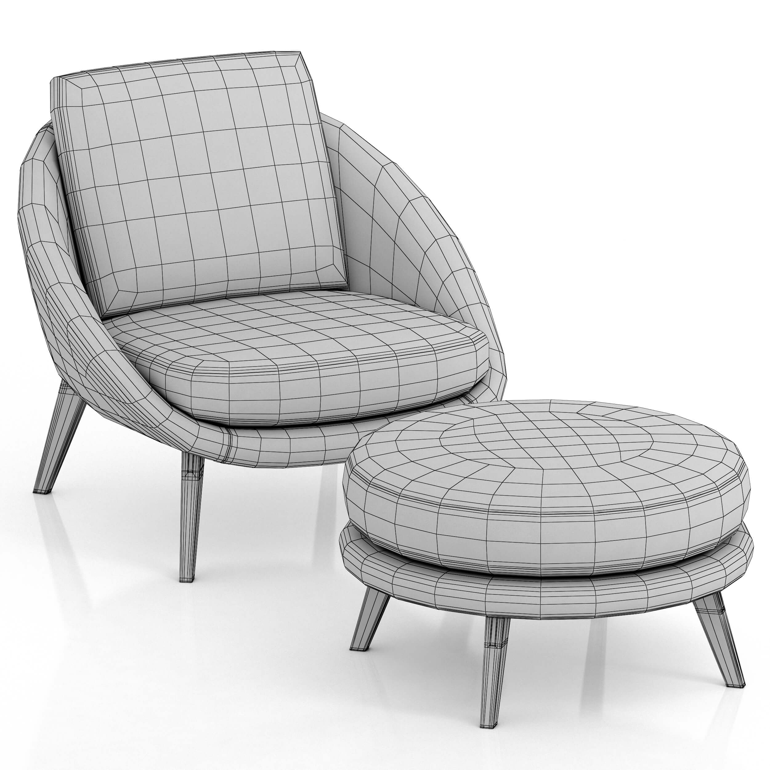 Minotti Lido Chair - 3D Model by zifir3d