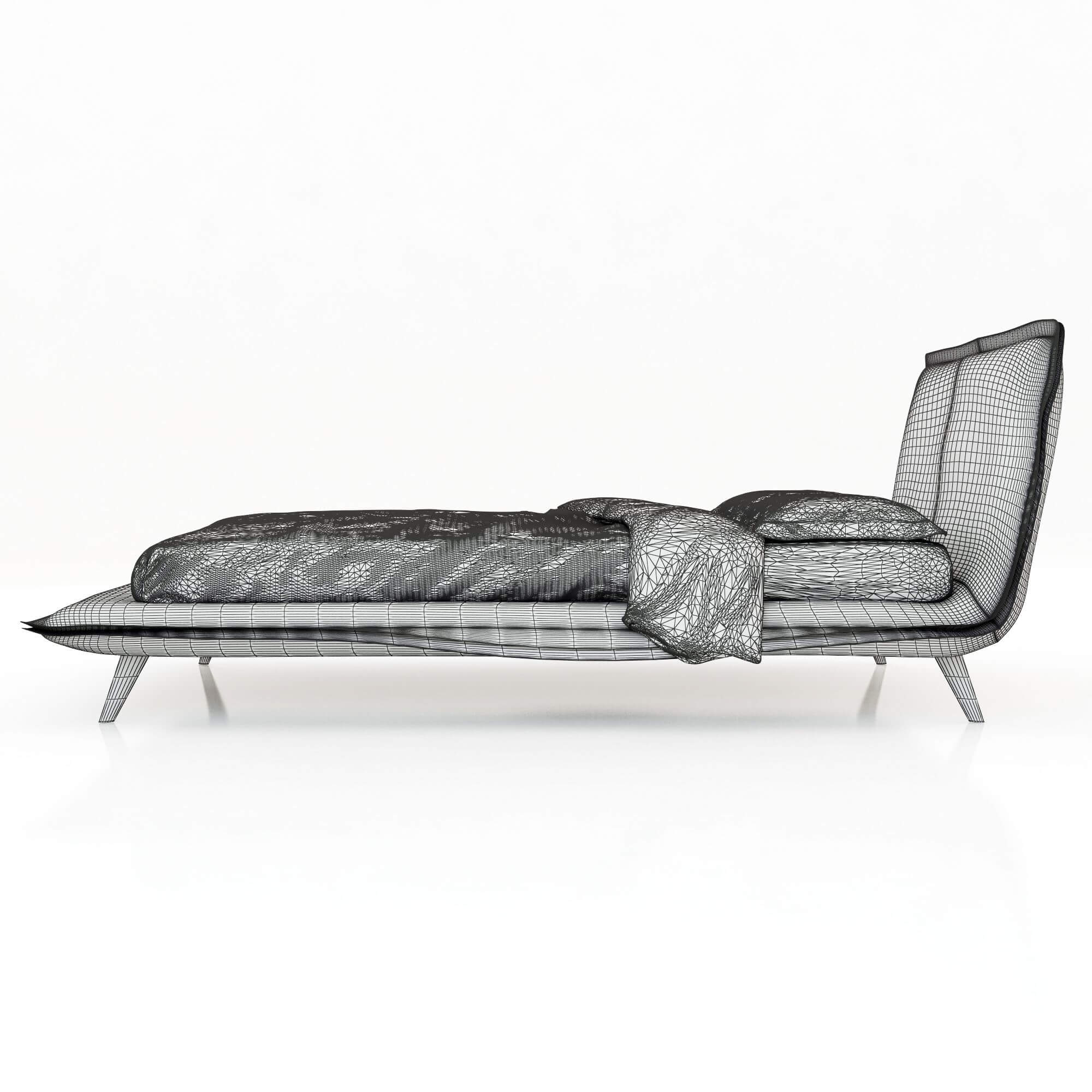 Natuzzi Piuma Bed - 3D Model by zifir3d