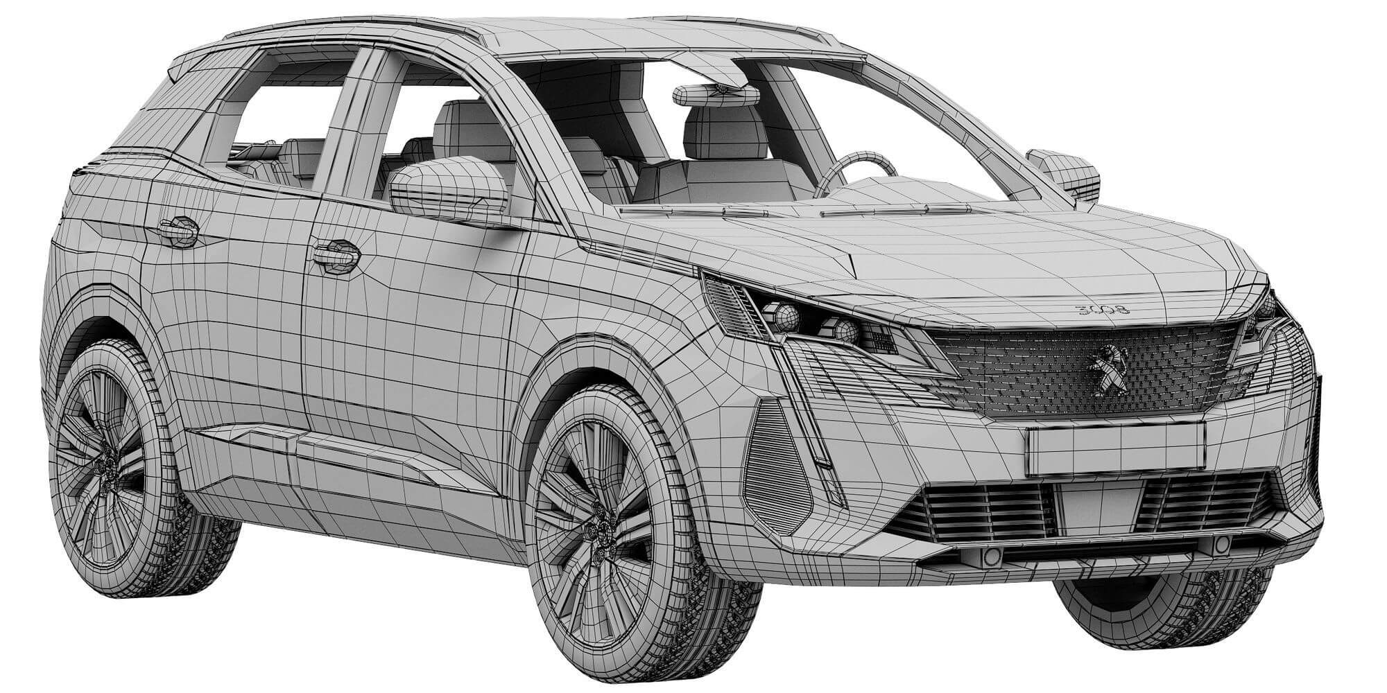 Peugeot 3008 - 3D Model by zifir3d