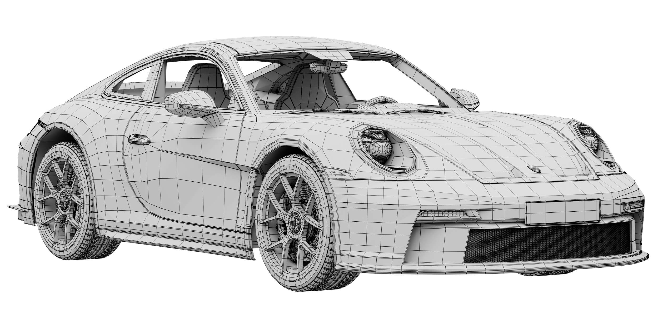 Porsche 911 S-T 3D Model by zifir3d