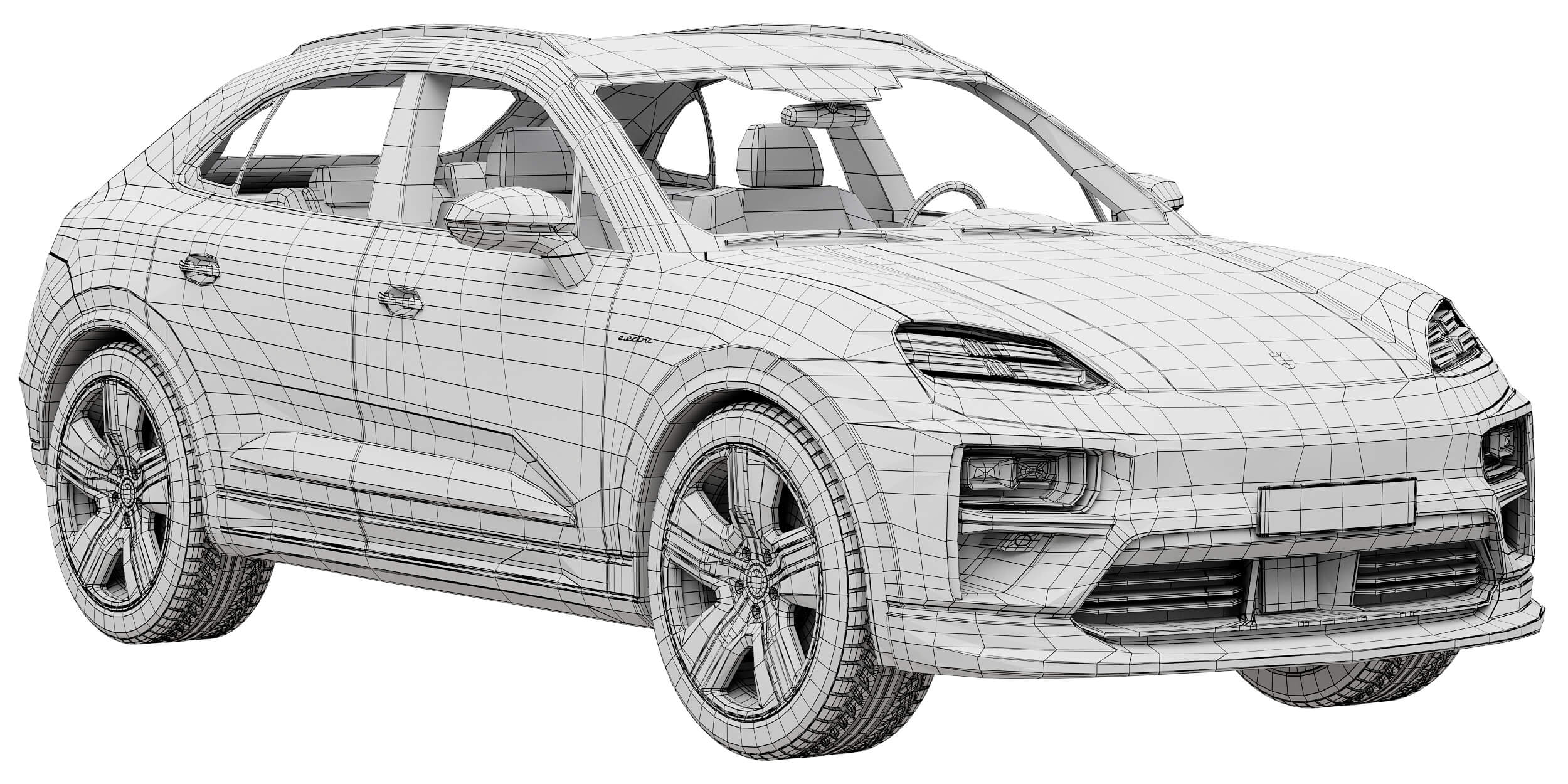 Porsche Macan Turbo Electric - 3D Model by zifir3d