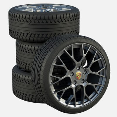 Porsche Tire 1 - 3D Model by zifir3d