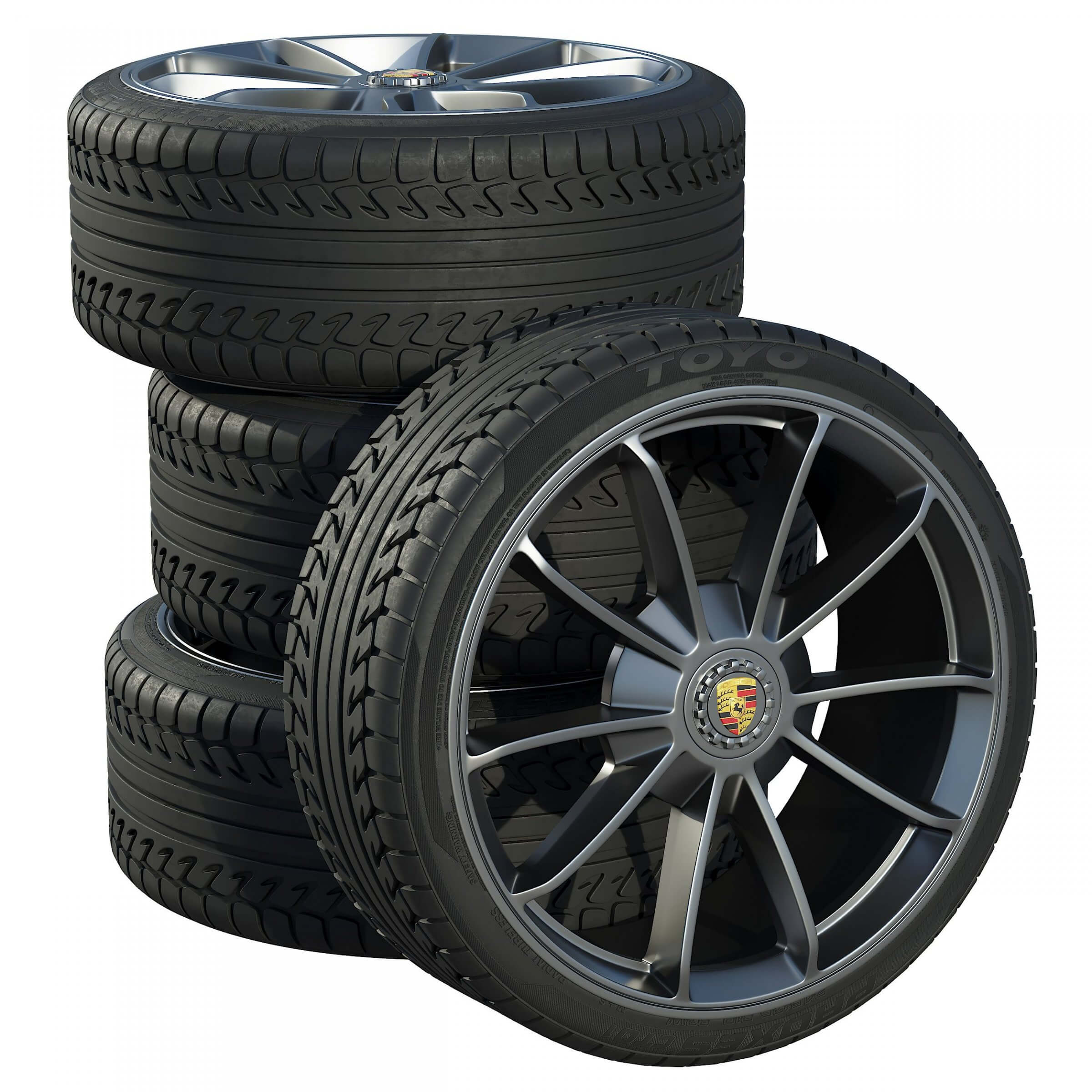 Porsche Tire 2 - 3D Model by zifir3d